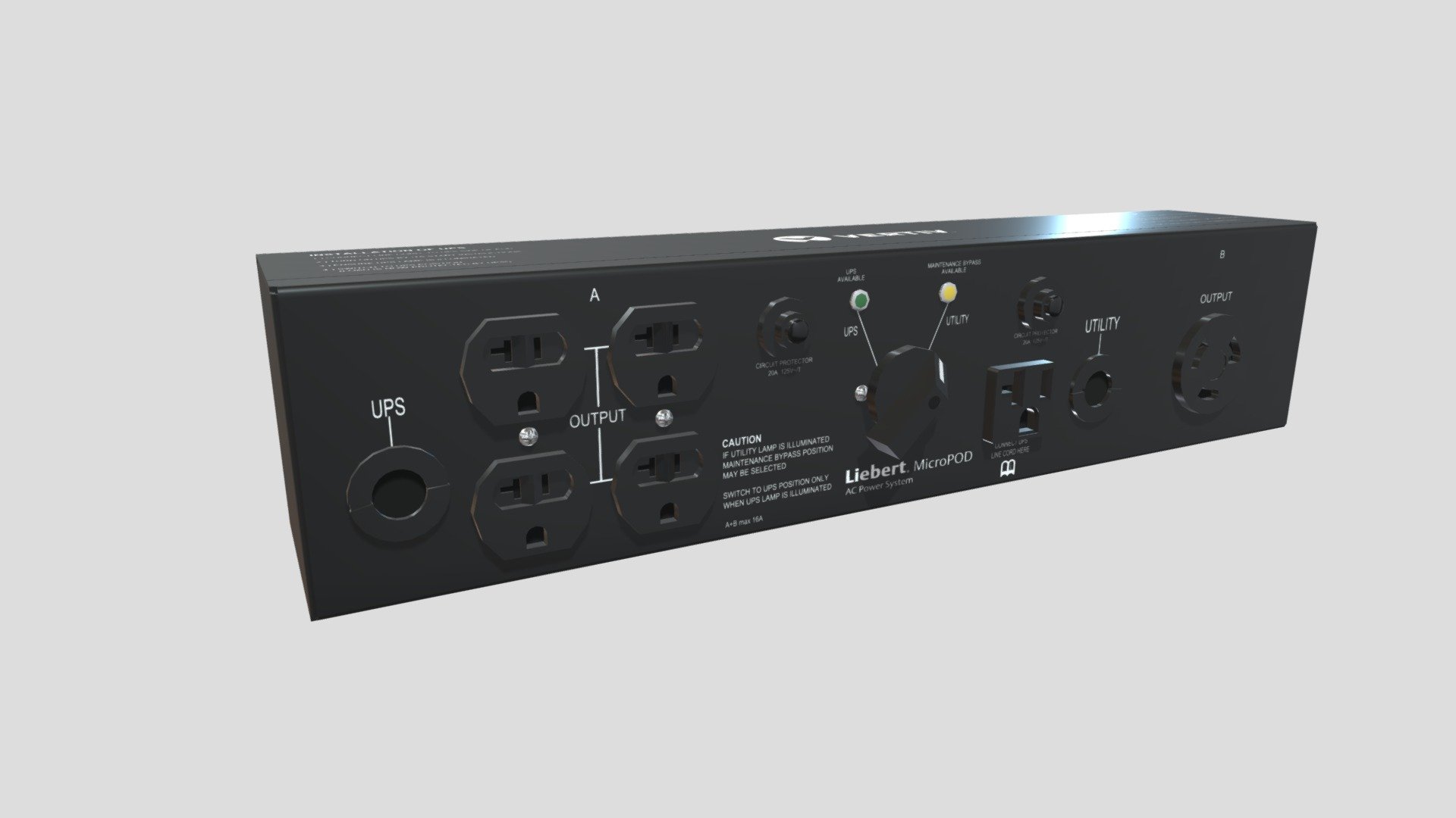 MP2-120E - 3D model by Vertiv [a2ad71d] - Sketchfab