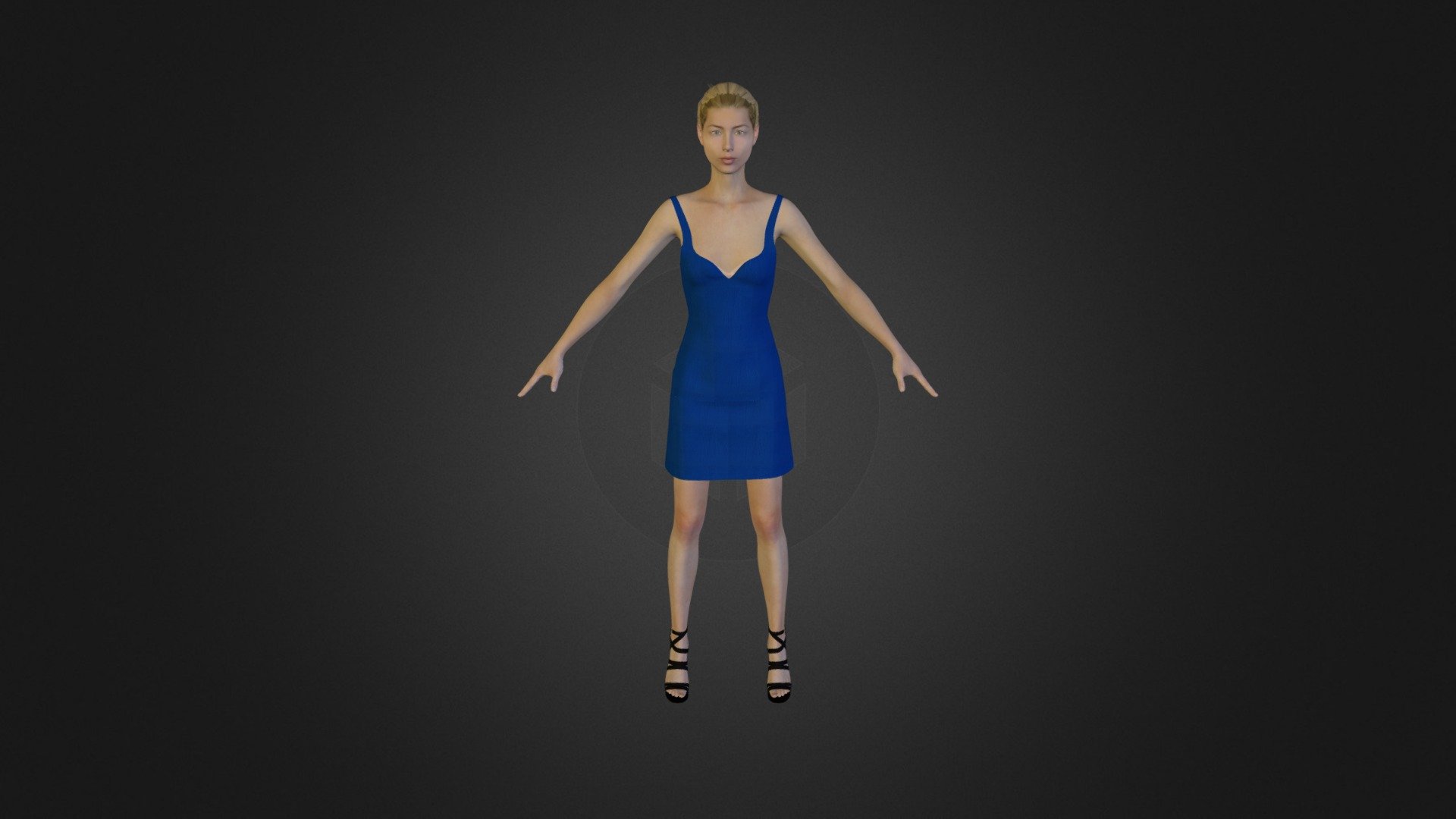 Dress Blue - Download Free 3D model by duc152 [a2ae89d] - Sketchfab