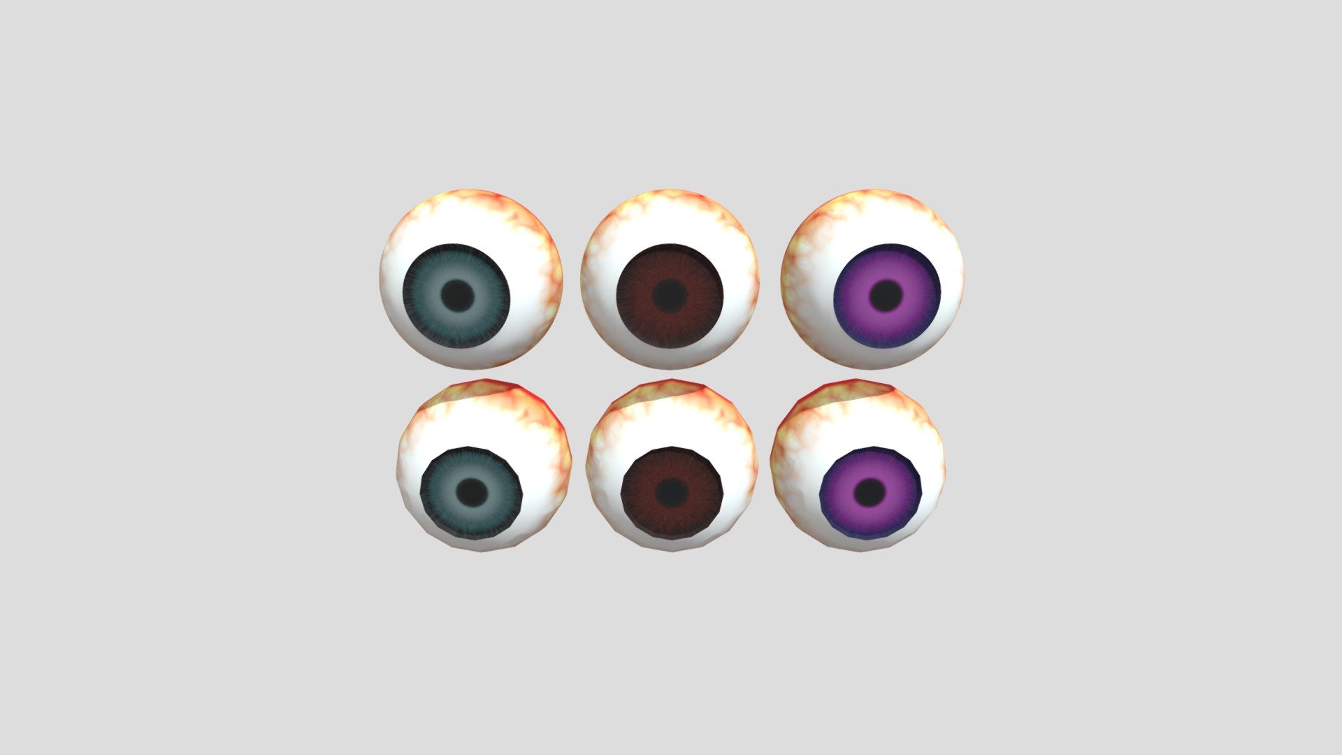 Realistic Eye Models – (High&Low Poly) - Download Free 3D model by Leo ...