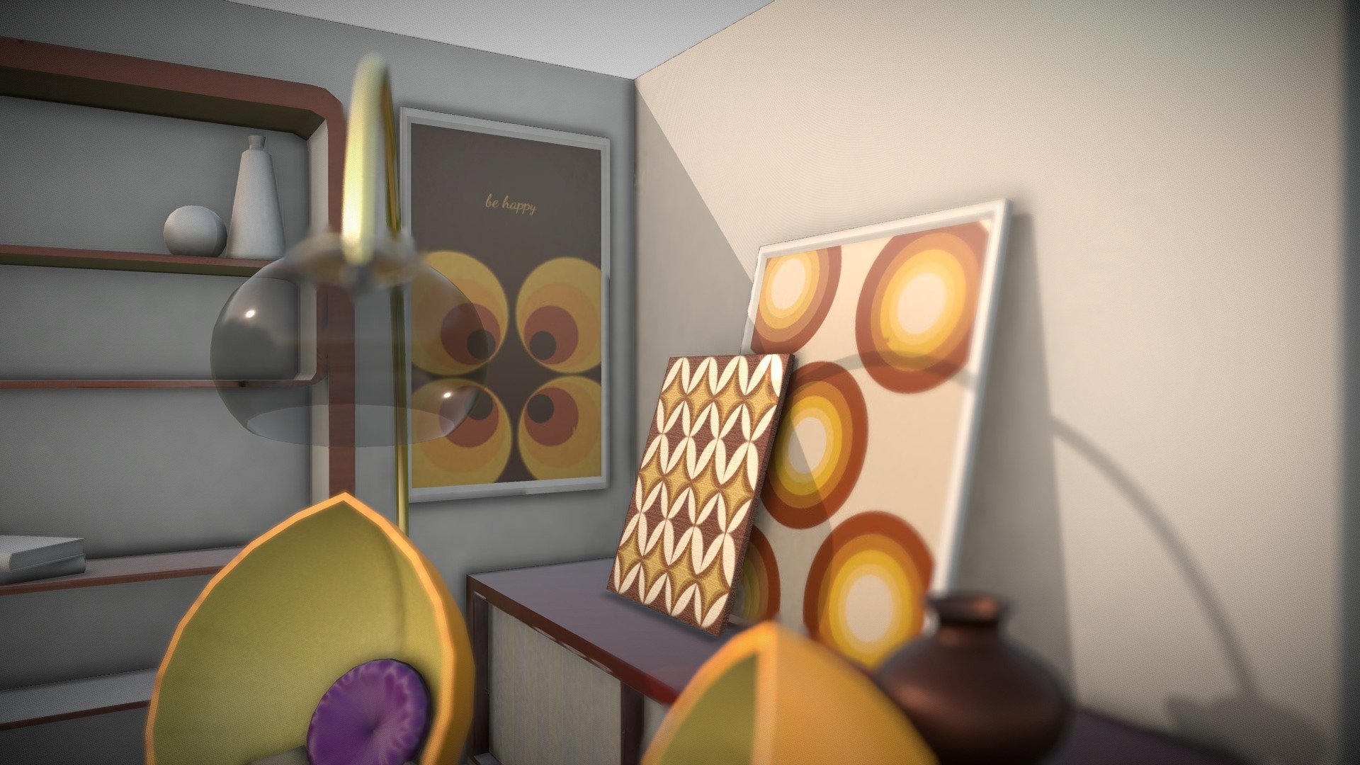 Retro Living (WIP) - 3D model by SR (@srob645) [a2b1d8f] - Sketchfab