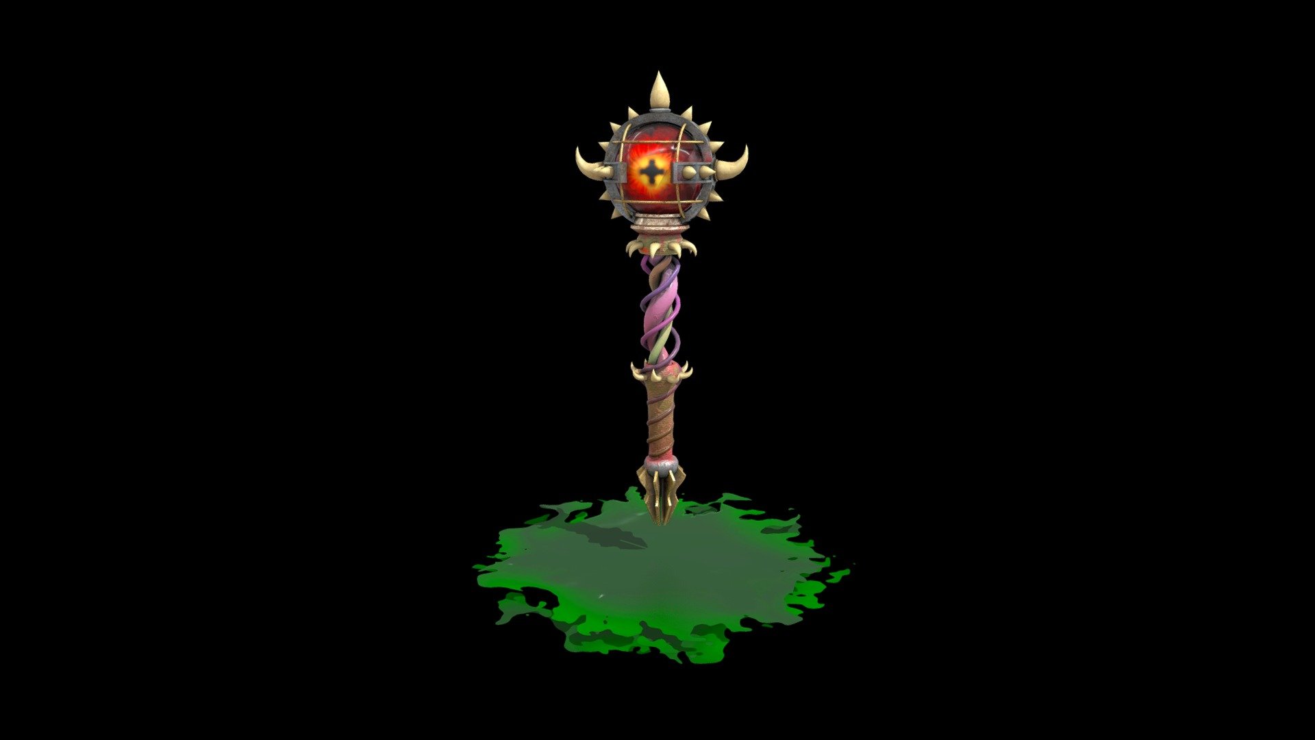 Macey the evil mace - 3D model by Ivor Pajković (@Weirdrabbit) [a2b4492 ...