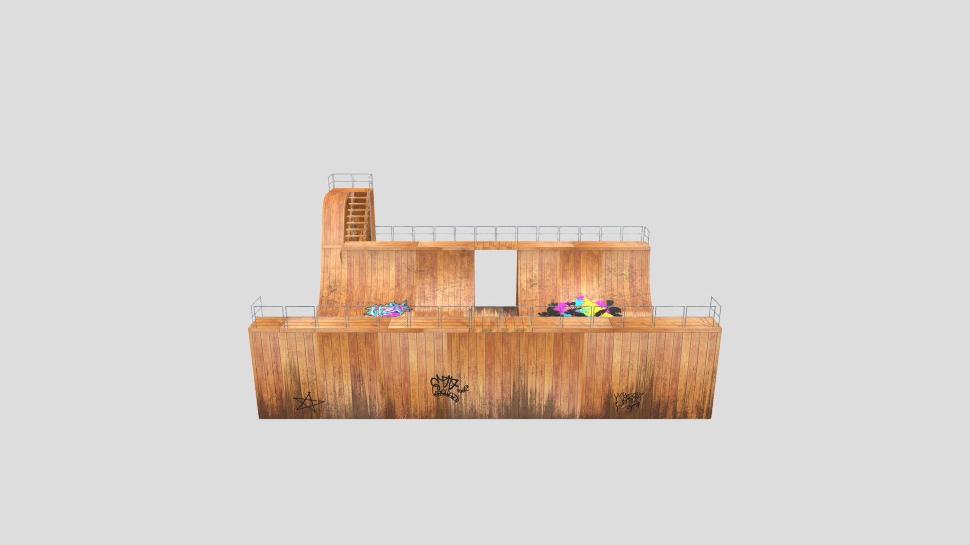 Halfpipe Textured - Download Free 3D model by maxdcolios [a2bbcf5 ...