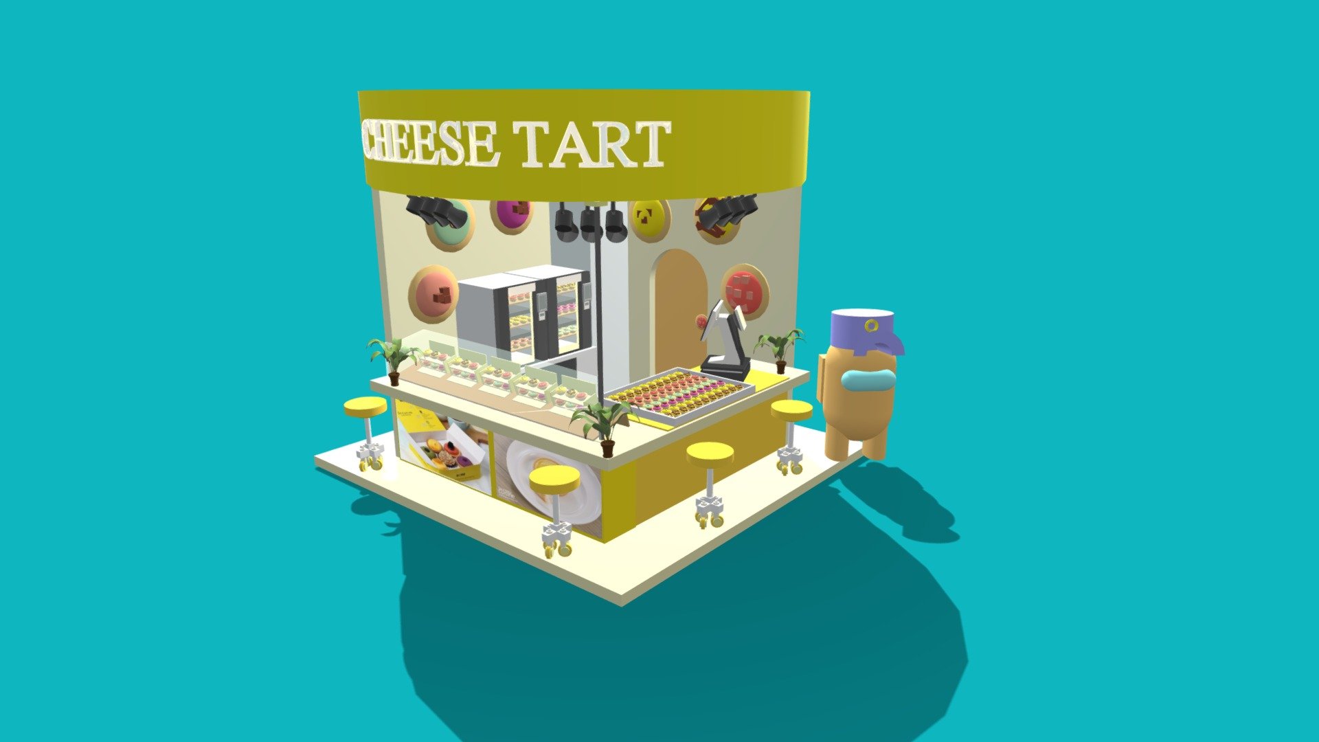 Cheese Tart By Patsakorn - 3D model by ICTM3_2023 [a2bd867] - Sketchfab