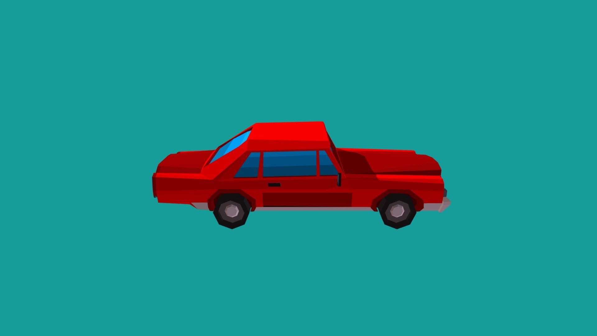 Low poly Red Mustang - 3D model by fess94 [a2c07cf] - Sketchfab
