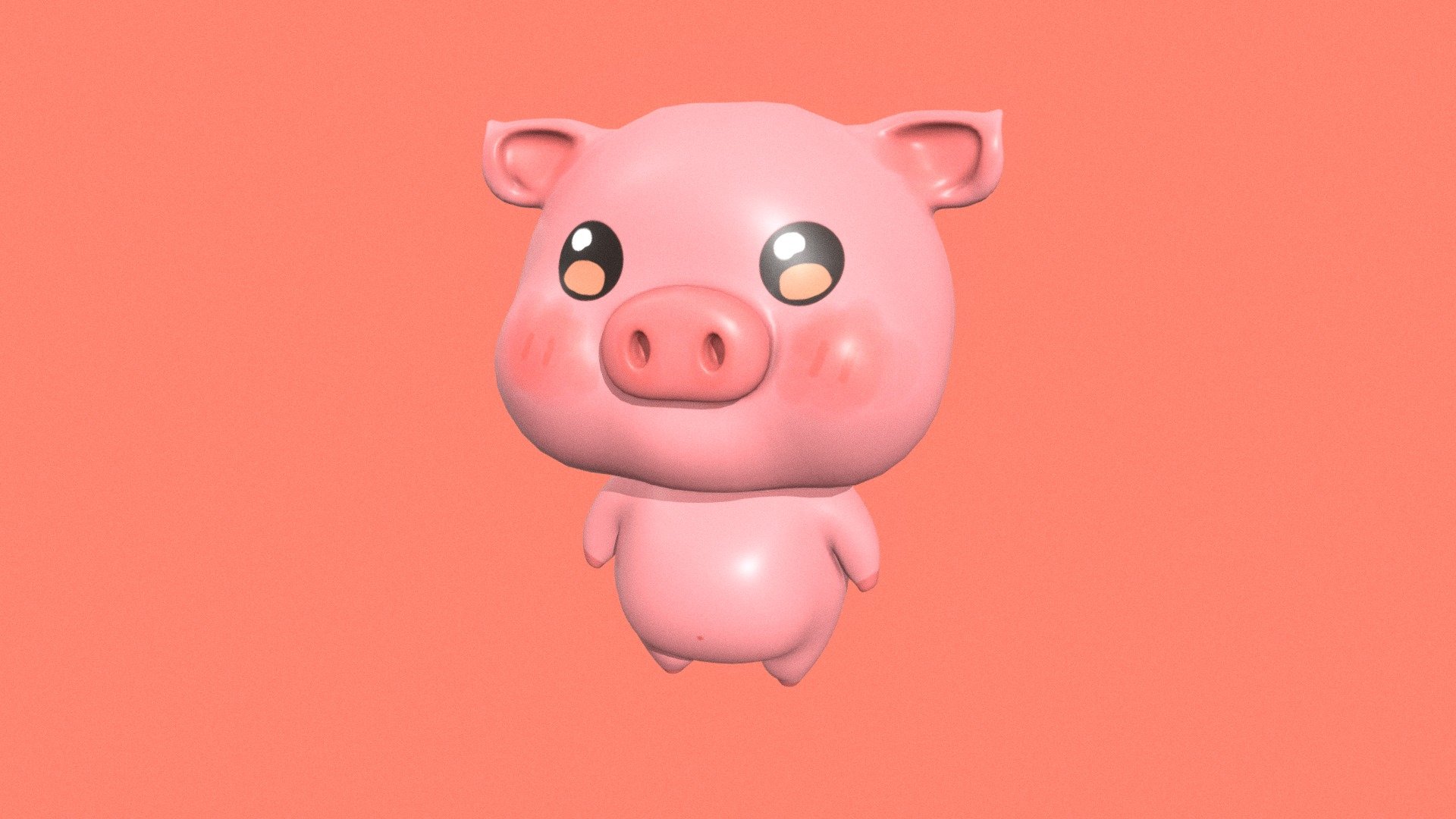 Cute Pig - Download Free 3D model by ZTOONE3D [a2c2962] - Sketchfab