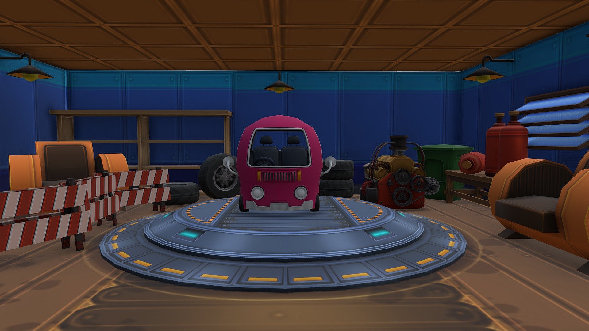 Cartoon Garage - 3D model by SIV (@S.I.V) [a2c3139] - Sketchfab