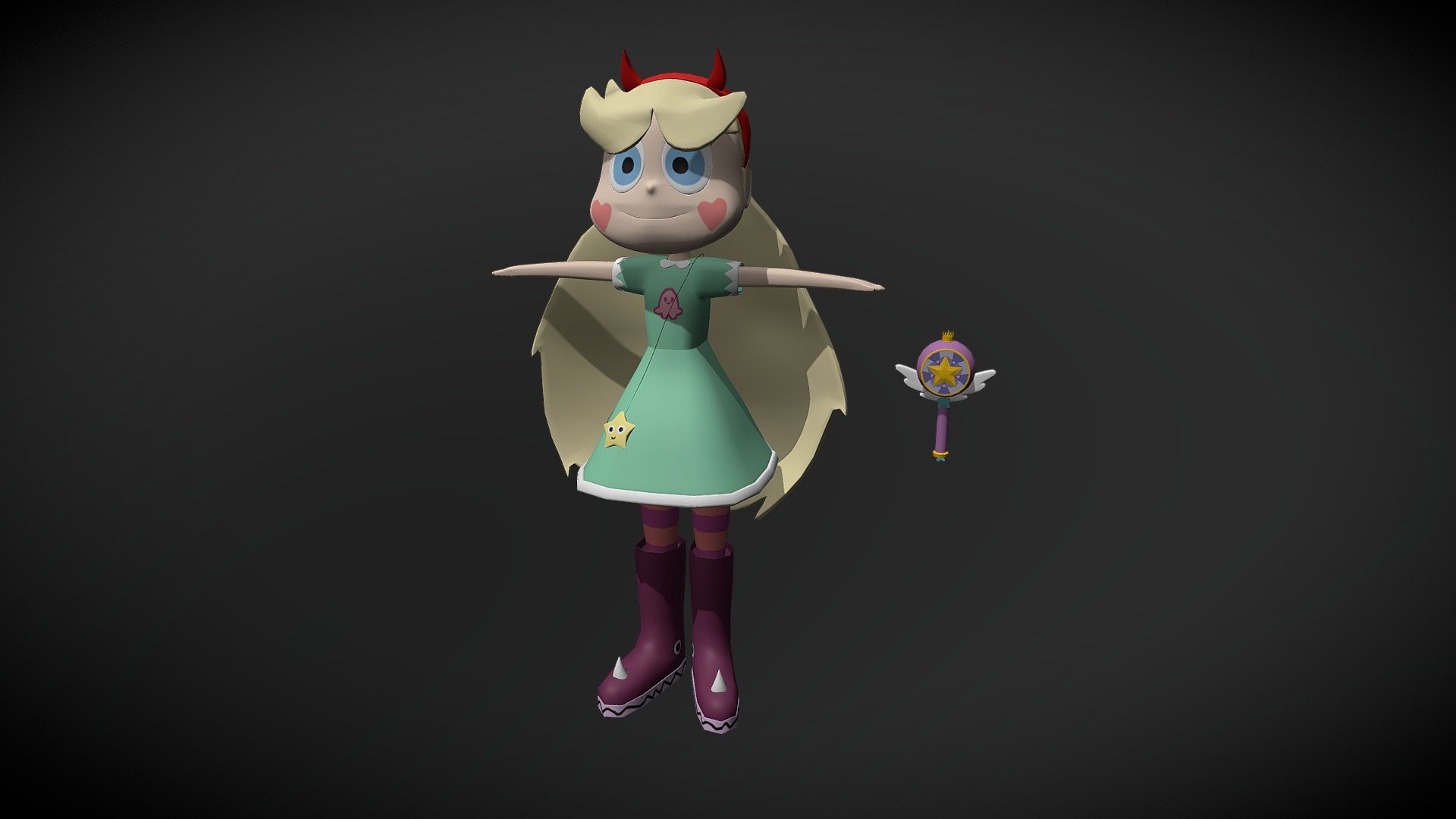 Star Butterfly - 3D model by Alejandro Luis Ruata (@Alejandro.Ruata ...