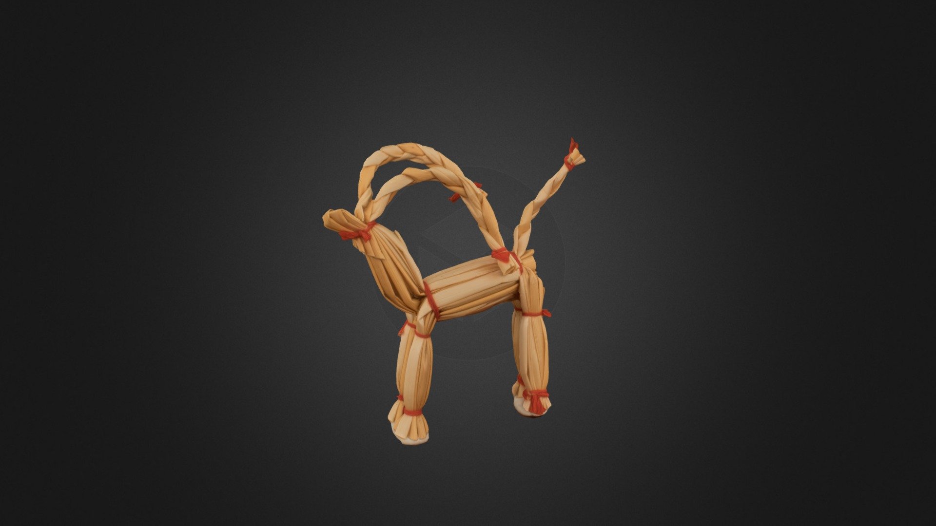 Straw buck - 3D model by anhuus [a2c535c] - Sketchfab
