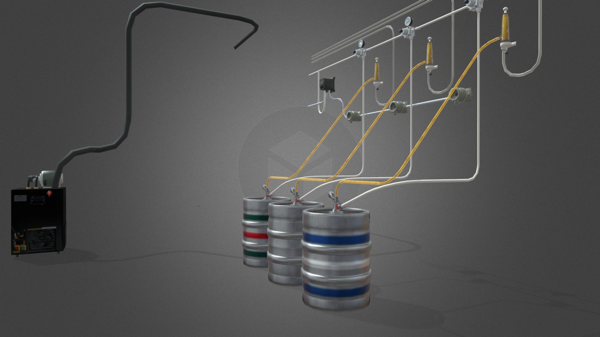 Draft Beer System - Buy Royalty Free 3D model by Stainless Reality Ltd ...