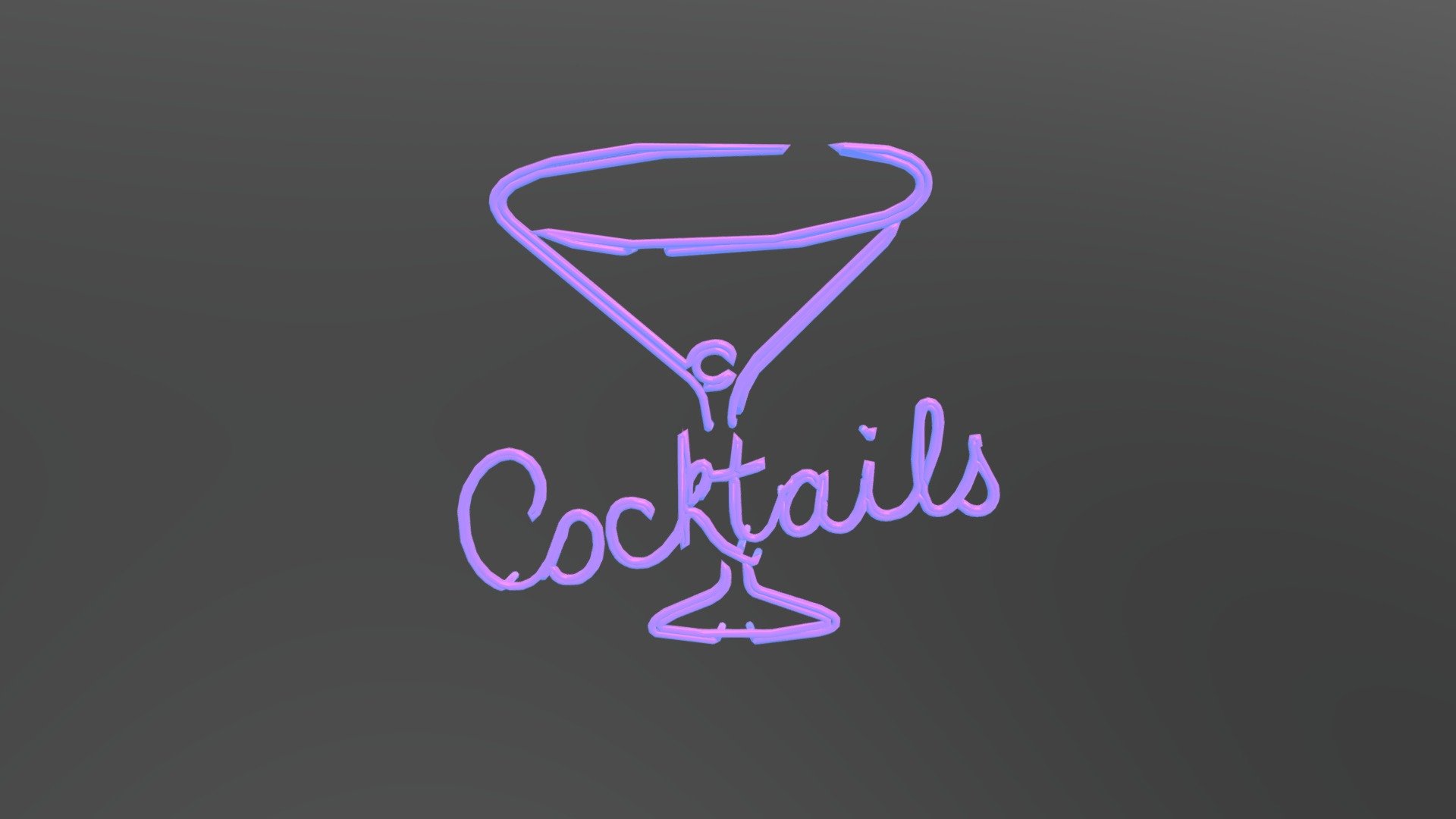 Neon Cocktail Sign - 3D model by gardenstudio [a2ca988] - Sketchfab