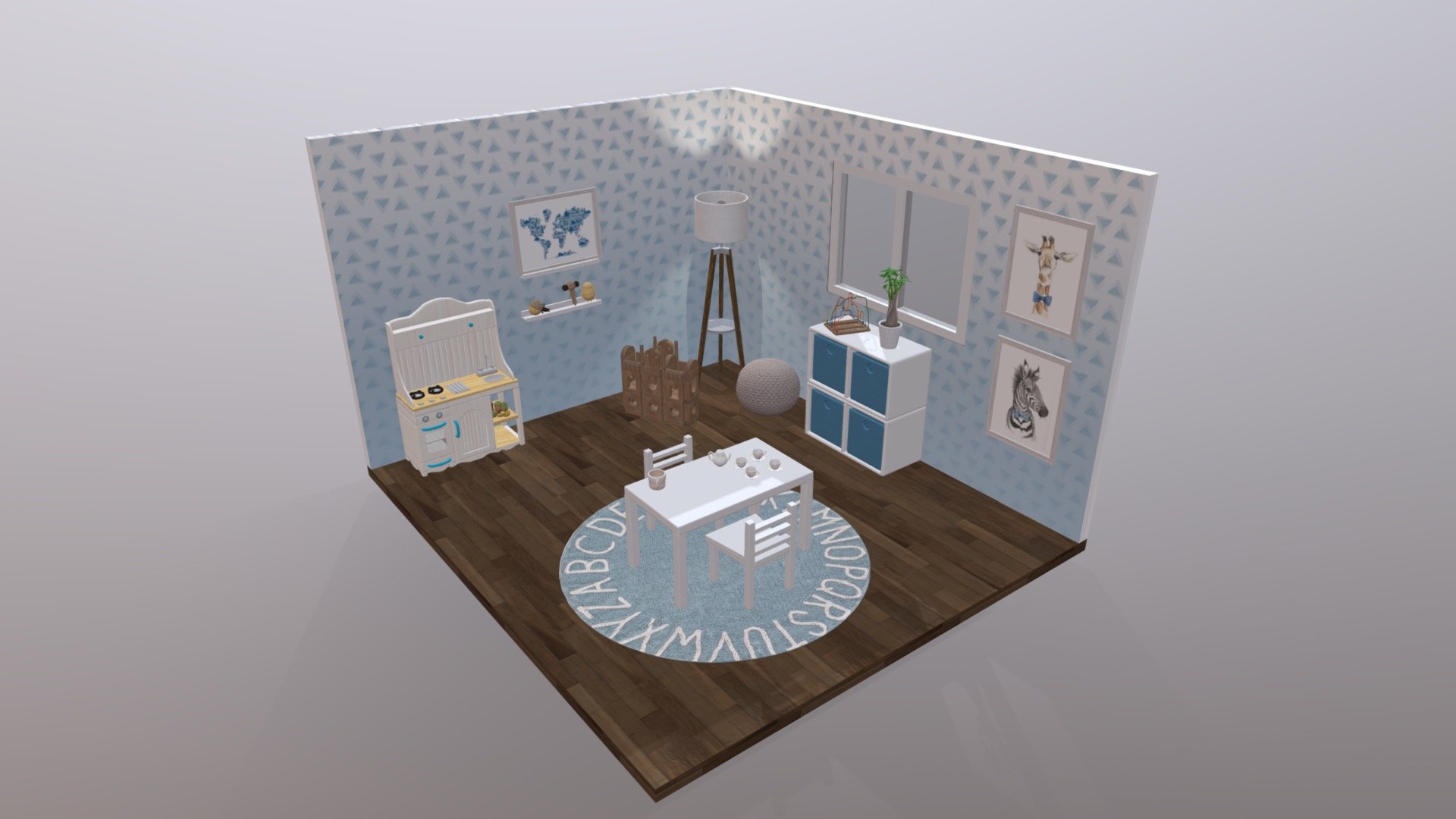 Kids Room 2 - 3D model by nicoledwenger [a2cb084] - Sketchfab