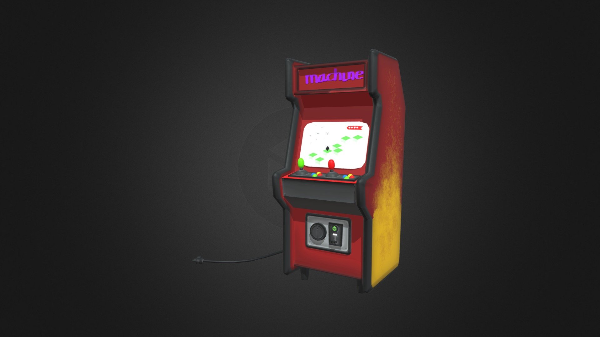 game machine / low poly / 3D model - 3D model by 3Dlif.e [a2cb29d ...