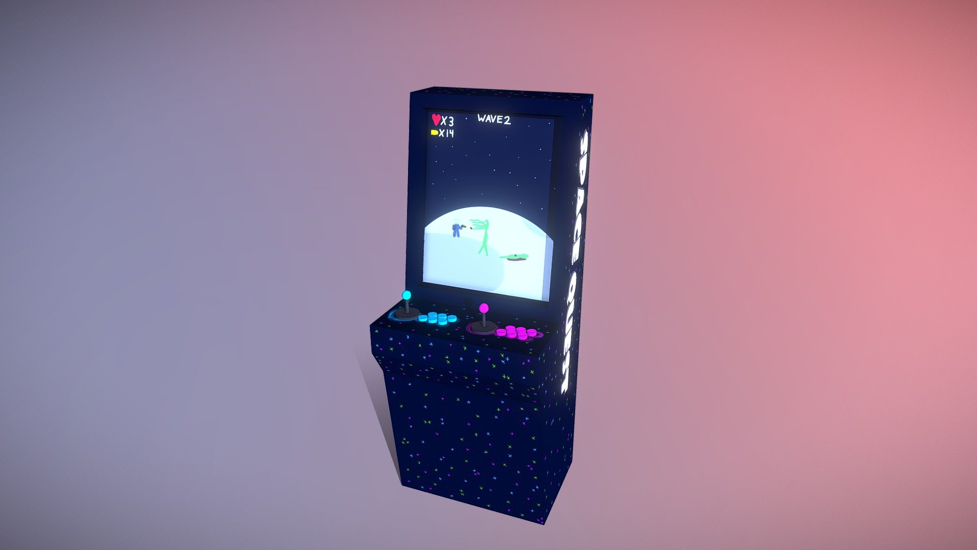 Arcade cabinet - 3D model by Kayla Roeten (@Kayla_) [a2cb85f] - Sketchfab