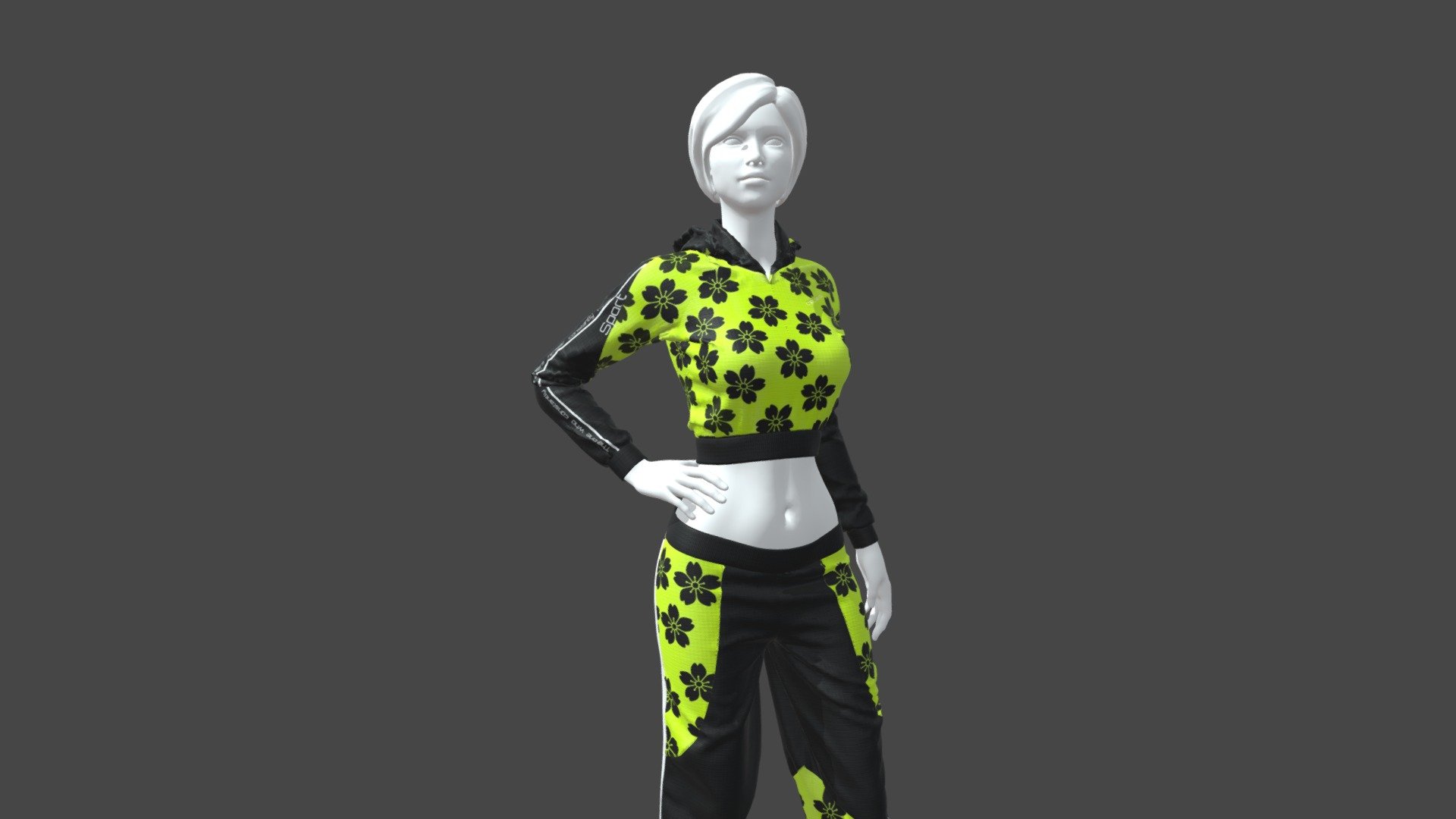 Women's Tracksuit - 3D model by realkirillll [a2cc10c] - Sketchfab