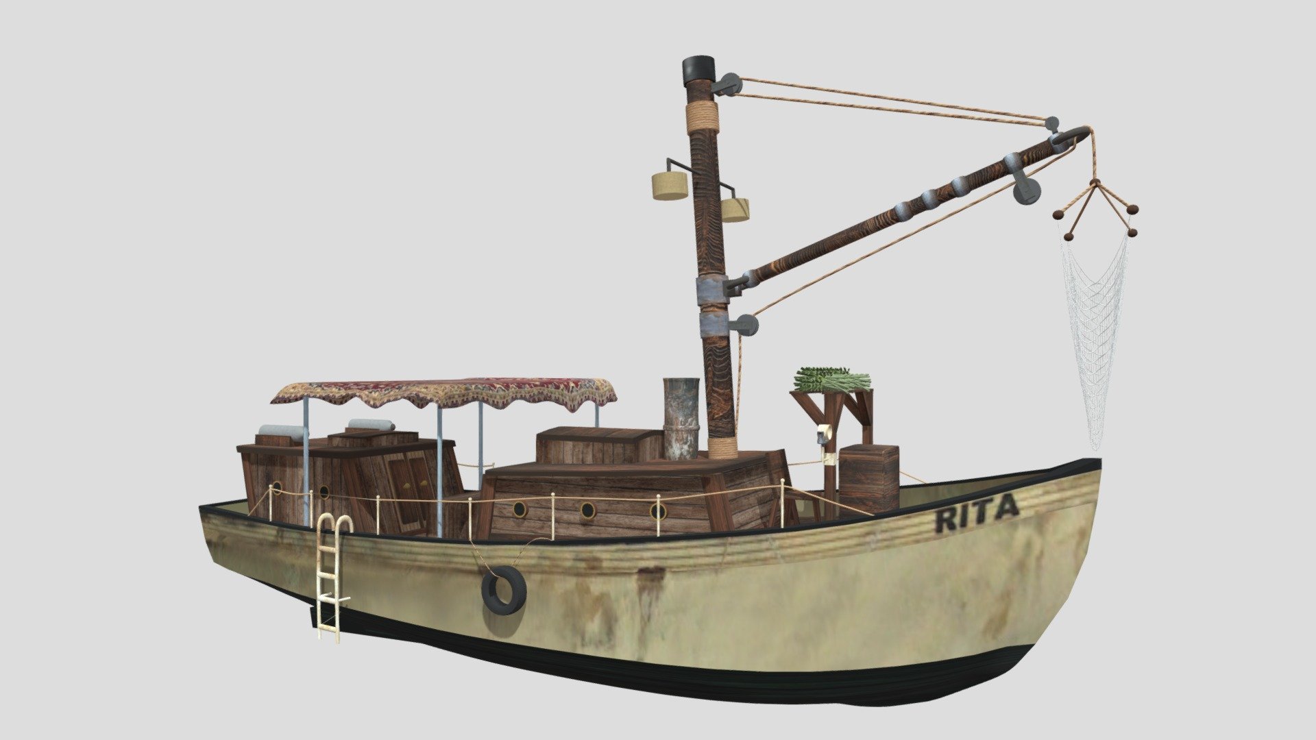 Fishing Boat Rita - Download Free 3D model by gogiart (@agt14032013 ...