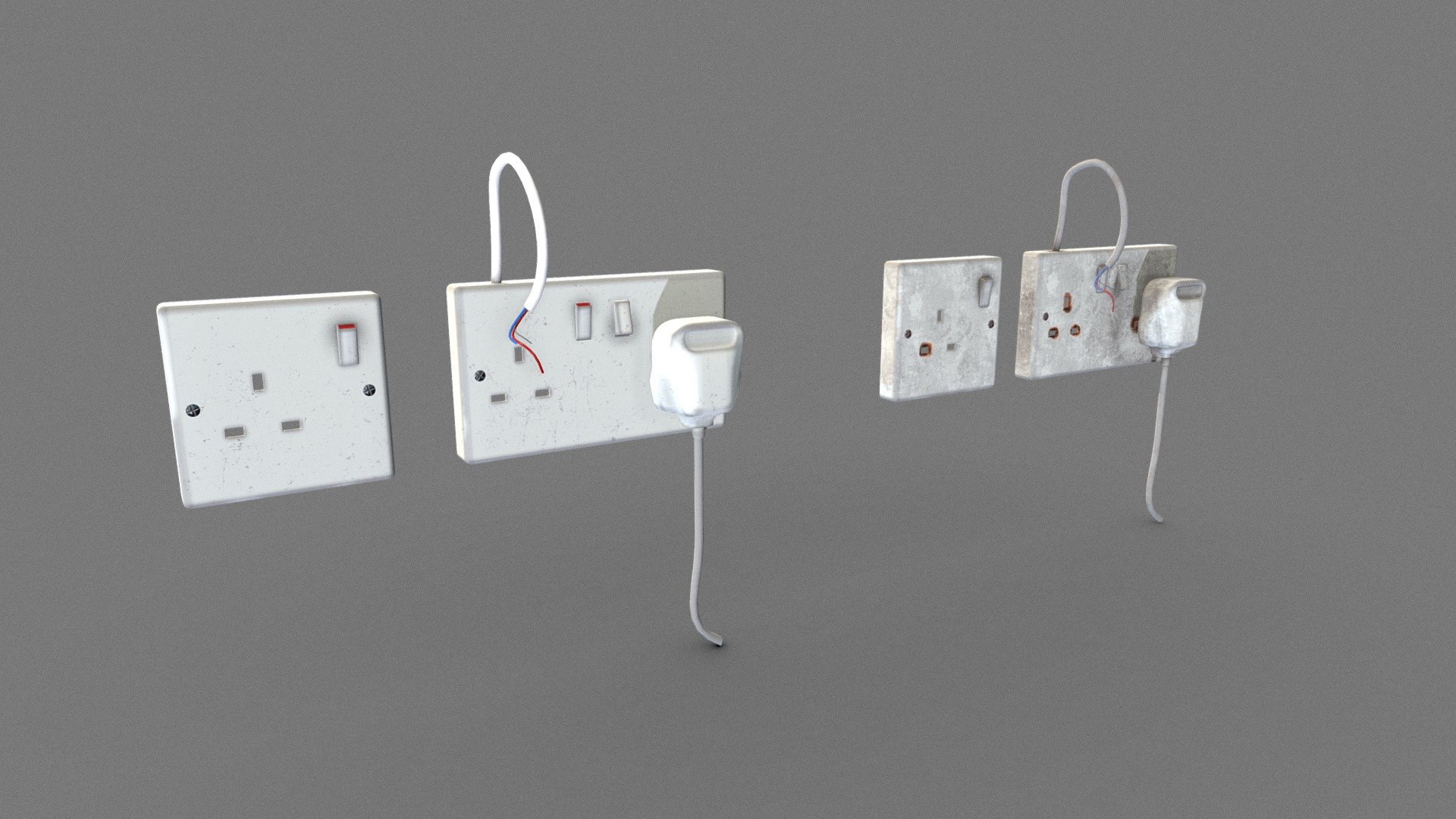 Plug sockets - Buy Royalty Free 3D model by Sousinho [a2cdff9 ...