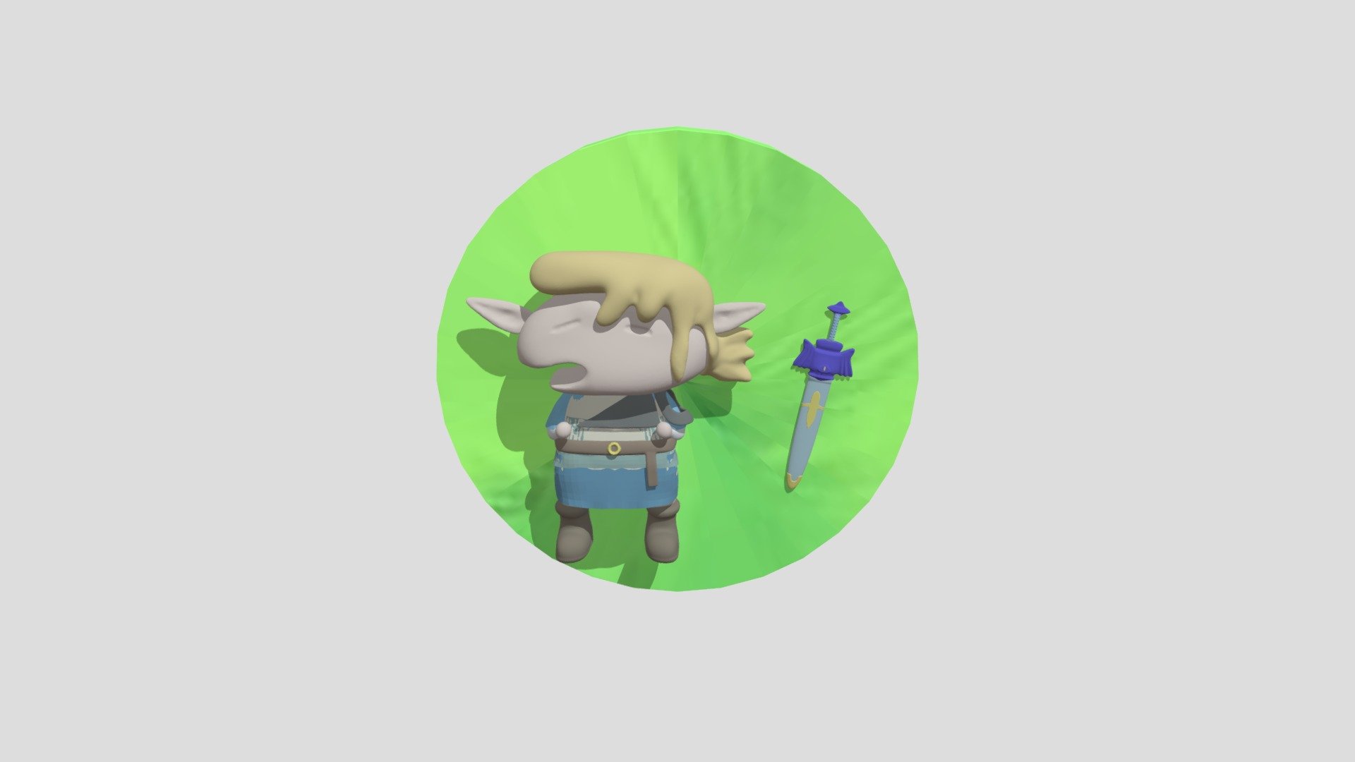 Link chilling with his master sword - Download Free 3D model by ...