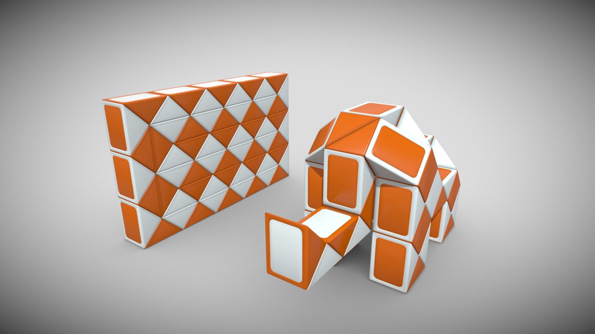 Rubik's Snake 60 - Download Free 3D model by SonnyG1 [a2d03a8] - Sketchfab