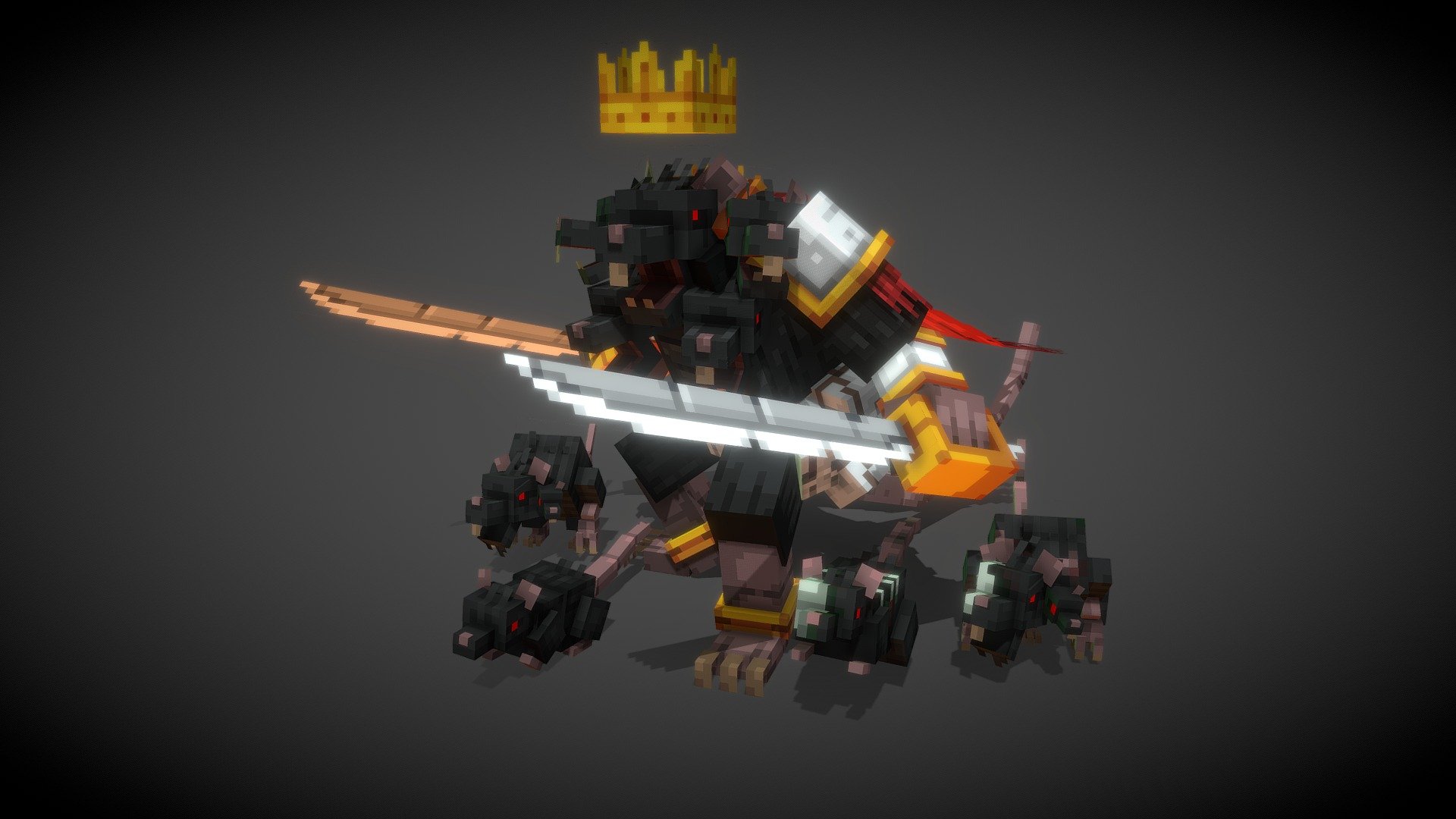 Rat Boss - Minecraft Creatures - 3D model by Bono (@bonogakure ...
