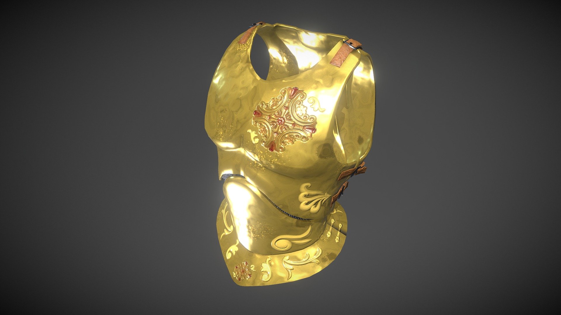 Breastplate - gold - Download Free 3D model by Multipainkiller Studio ...