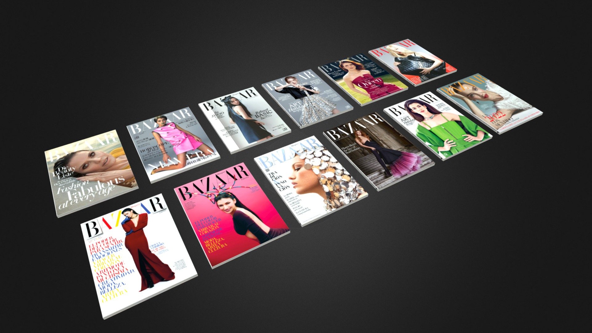 Harper’s Bazaar Magazines - Download Free 3D model by mfb64 [a2d952c ...