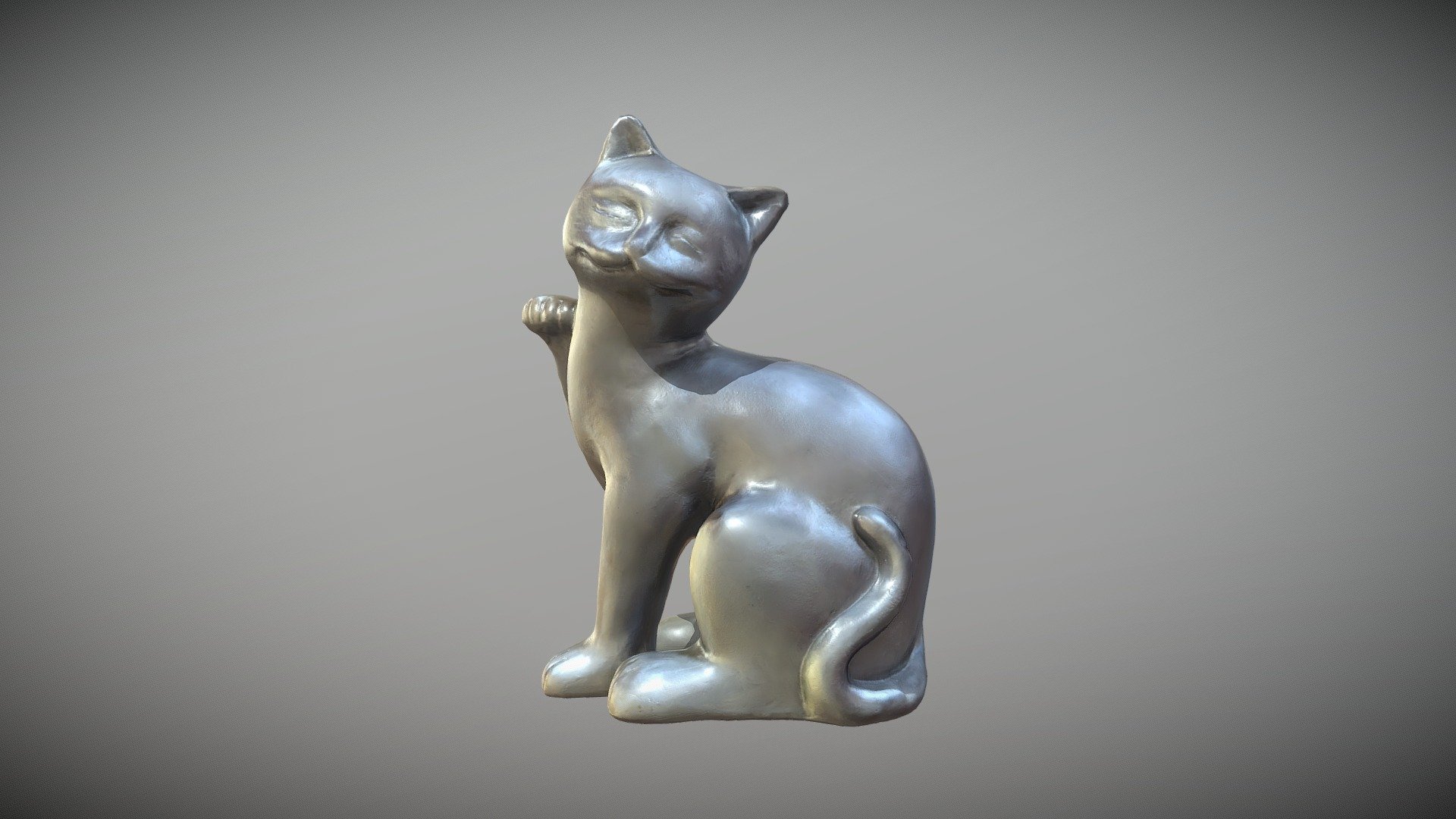 Smiling Cat Figurine - Free 3D Download - Download Free 3D model by ...
