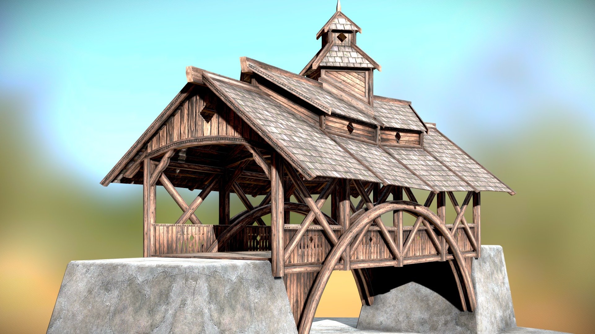Covered Bridge - 3D model by Jon Weir (@JonWeir) [a2dc27f] - Sketchfab