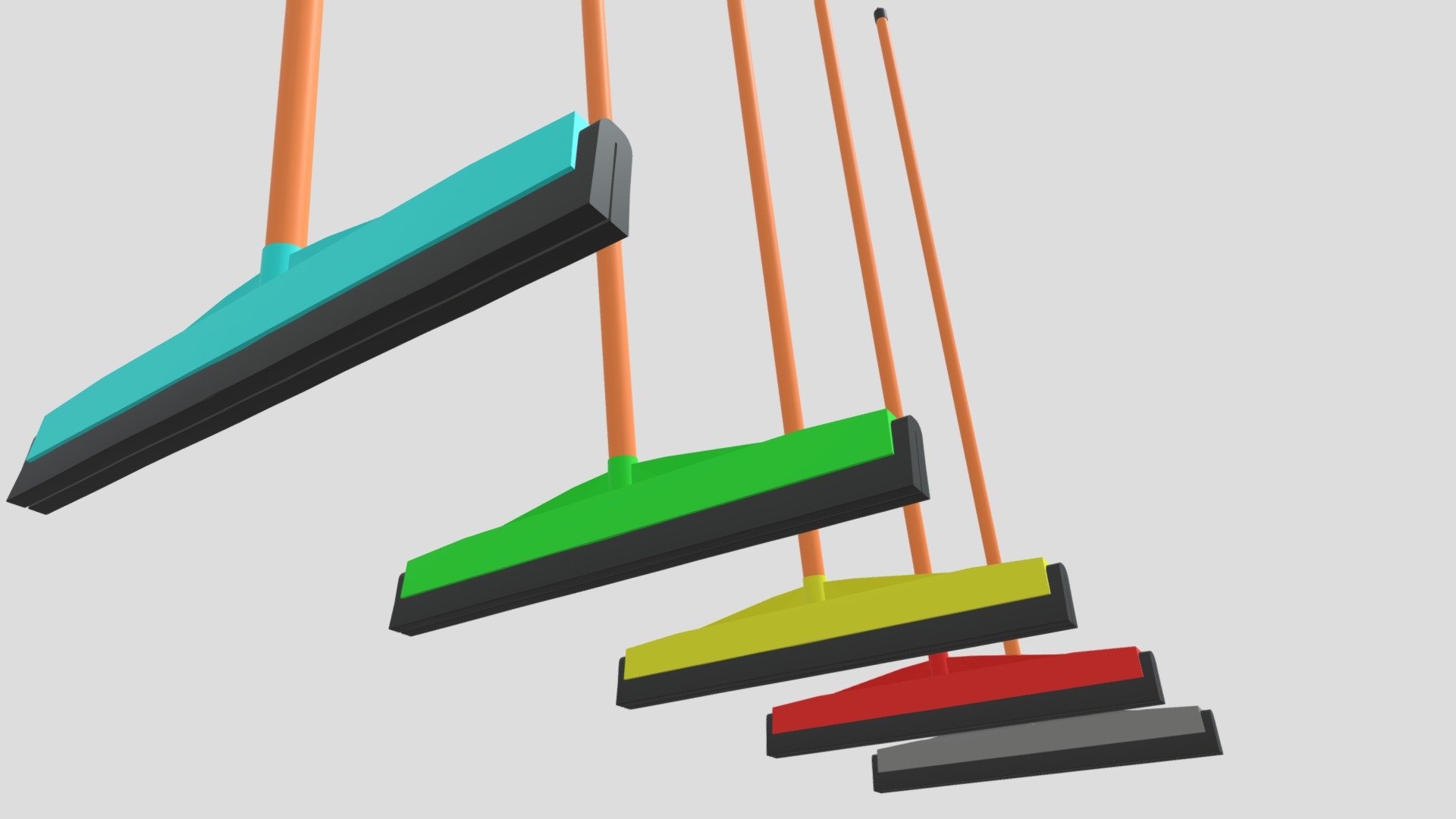 Floor Squeegee Rubber MOP low poly - 3D model by Where123 [a2e0c74 ...