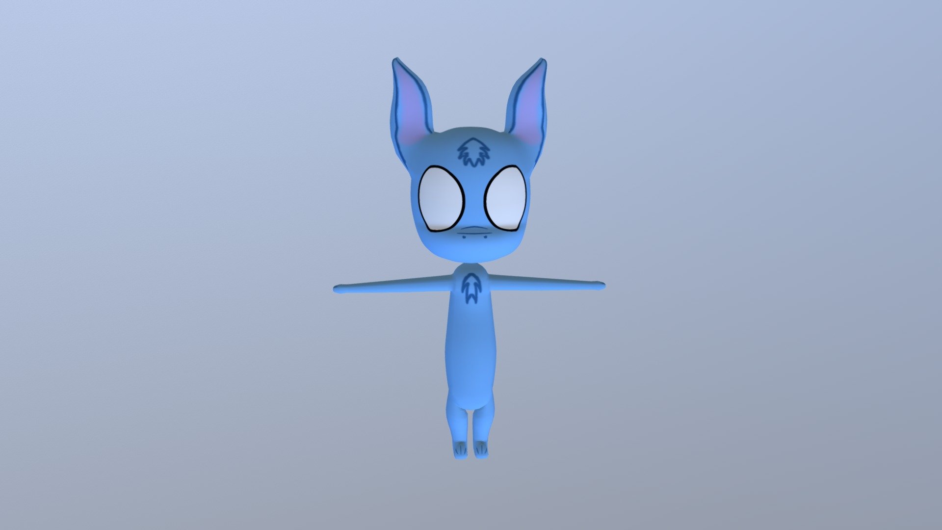 Blu Cat - 3D model by Dakota Lyons (@daldakota) [a2e15ac] - Sketchfab