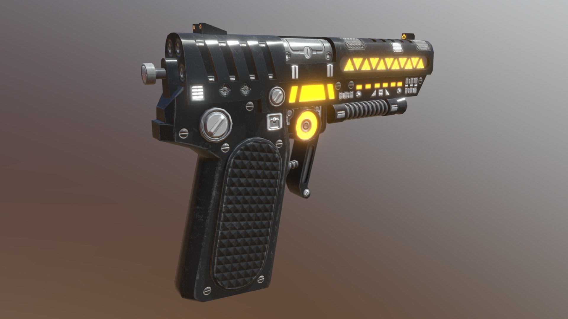 Sci-fi Pistol - 3D model by SinnerGee [a2e538e] - Sketchfab