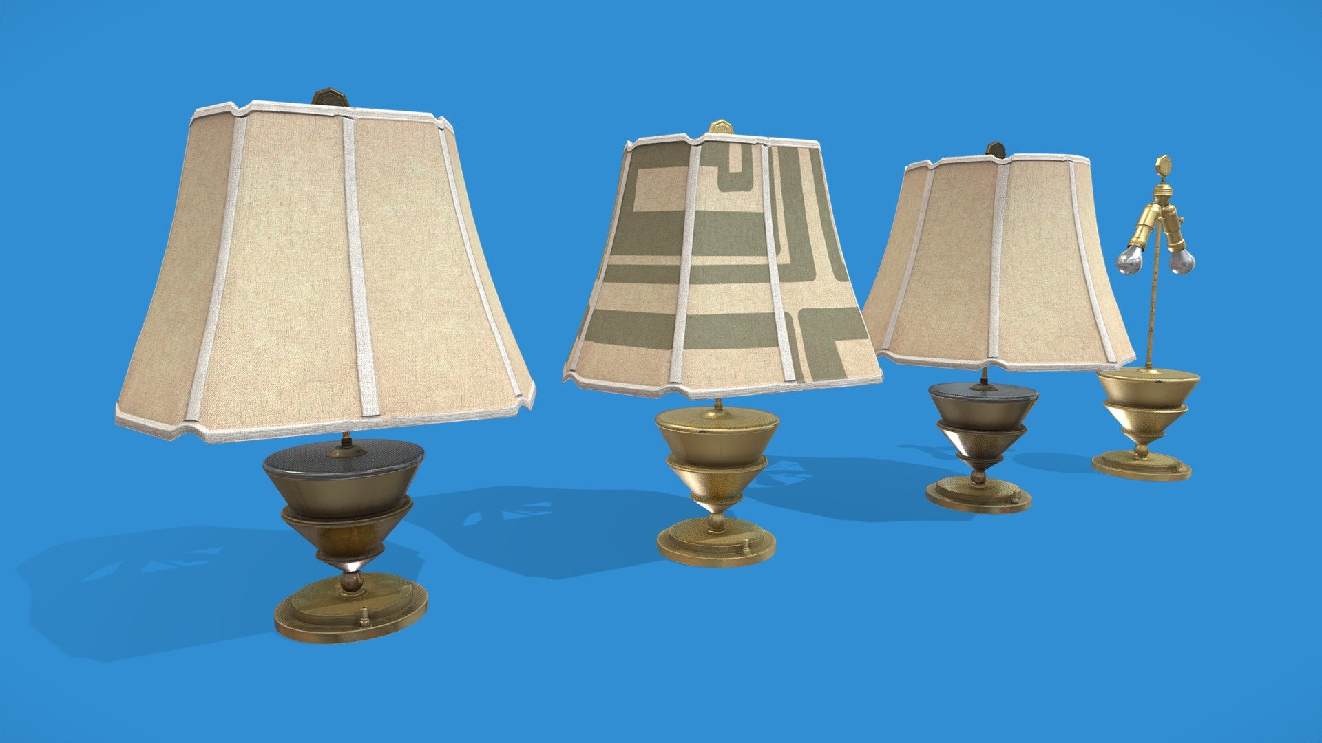 1920s Table Lamps Type C - Download Free 3D model by Mad_Lobster ...