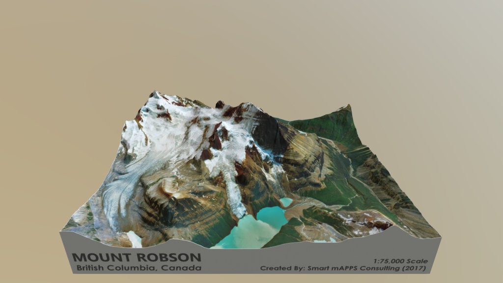Mount Robson Map: 1:75,000 Scale - 3D model by smartmAPPS [a2e6cba ...