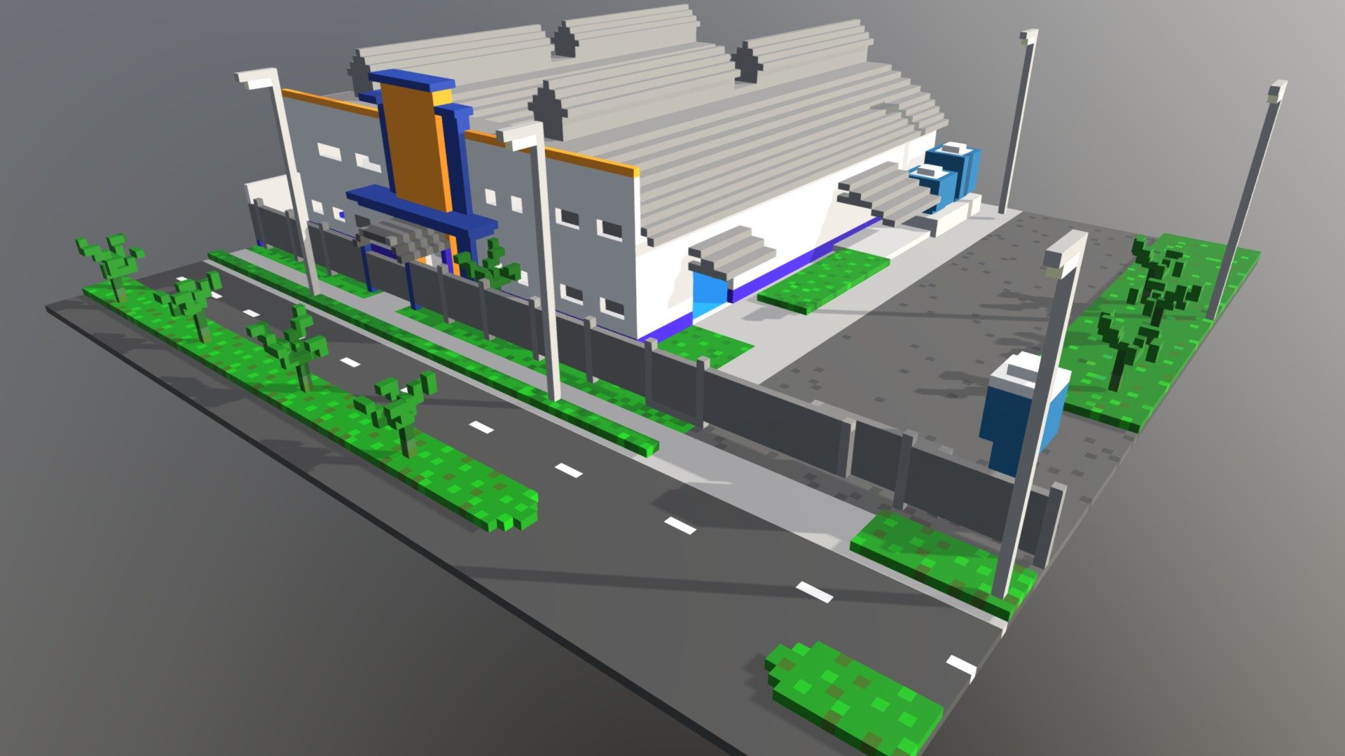Company Building of Adhesives and Labels - 3D model by alanheld ...