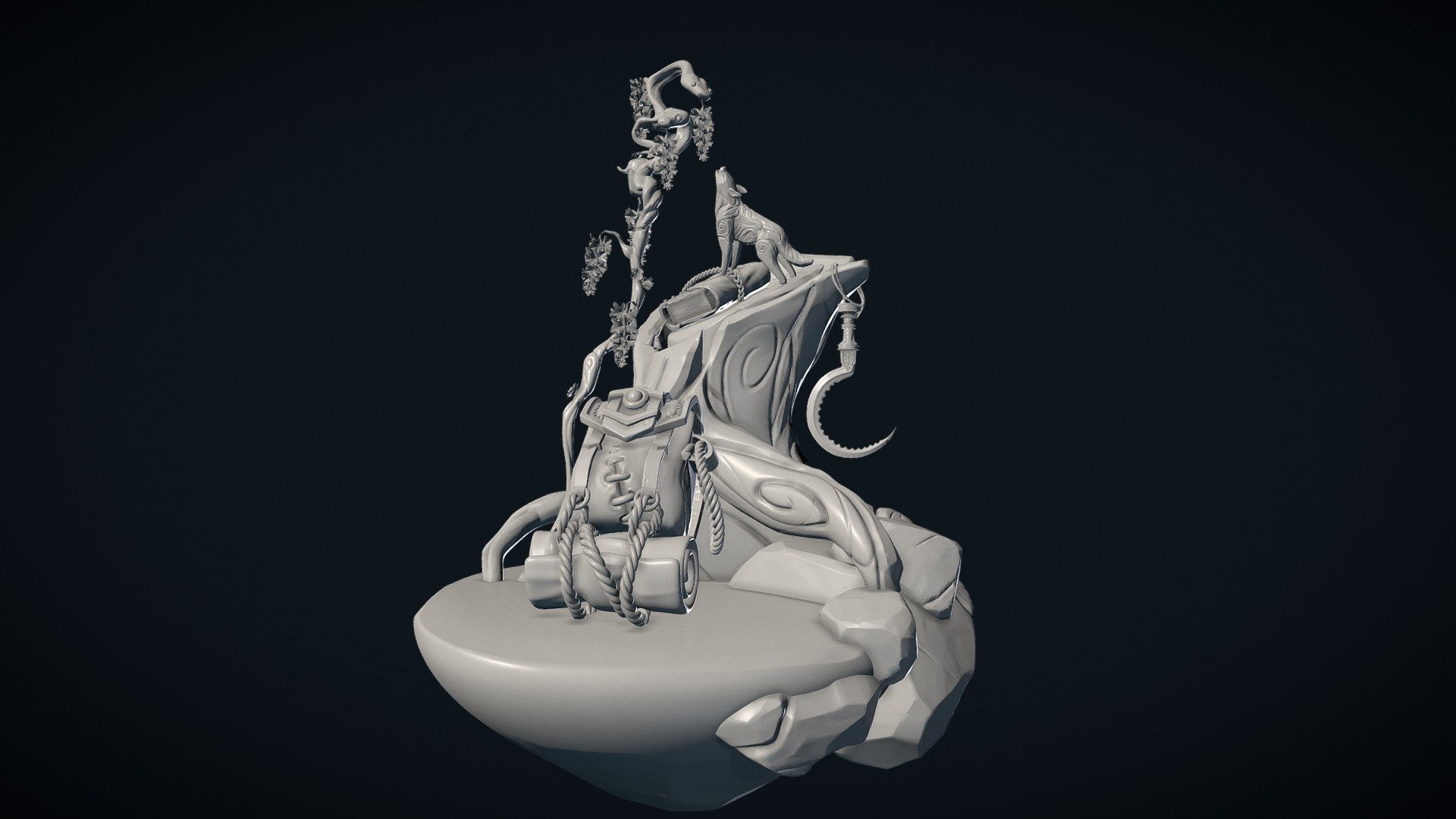 [DAE] Adventurer's Camp - Sculpting Final - 3D model by Giurgea Irina (@GiurgeaIrina) [a2ed6b8 ...