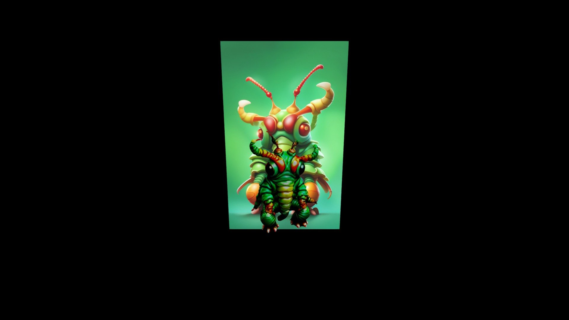 cartoon character of a bug with a large head and - Download Free 3D ...