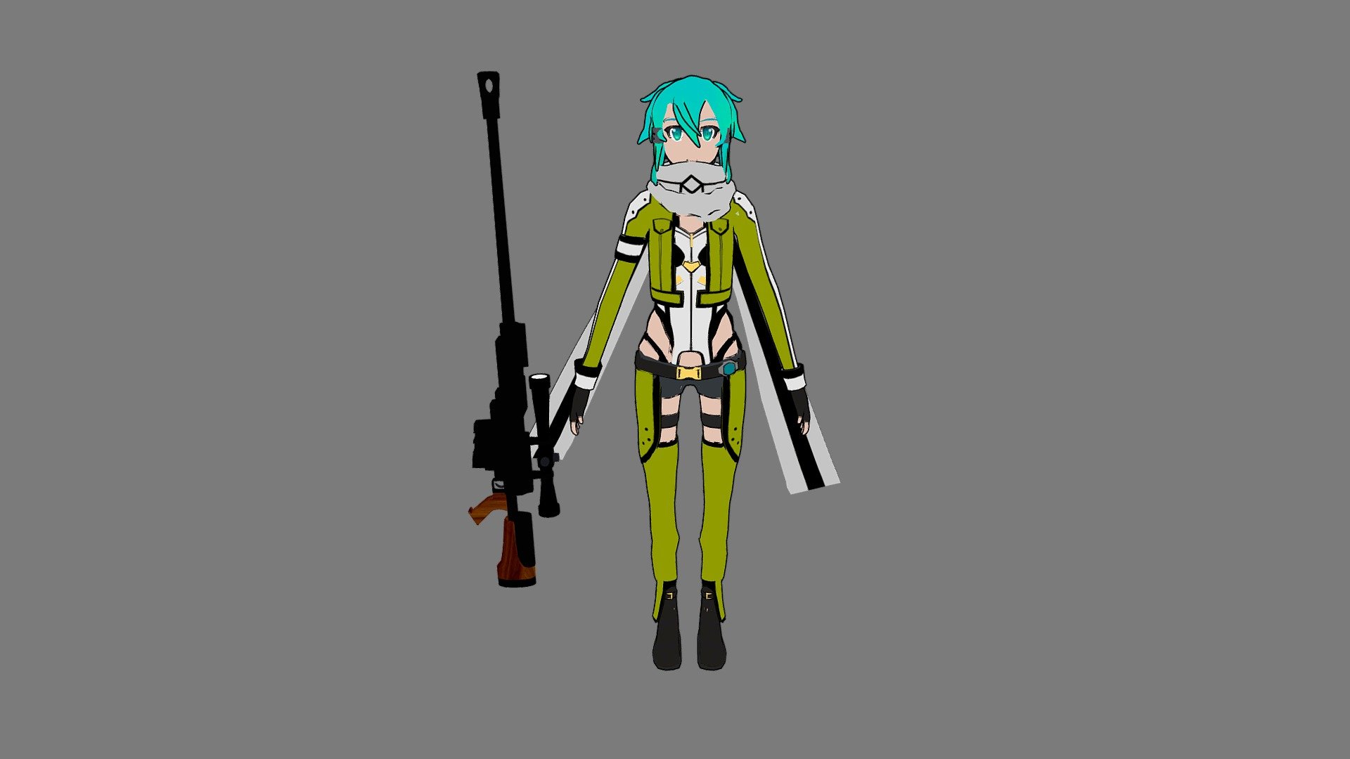Sinon Sword Art Online - 3D model by Miguel R (@Miguel-R) [a2f6067 ...