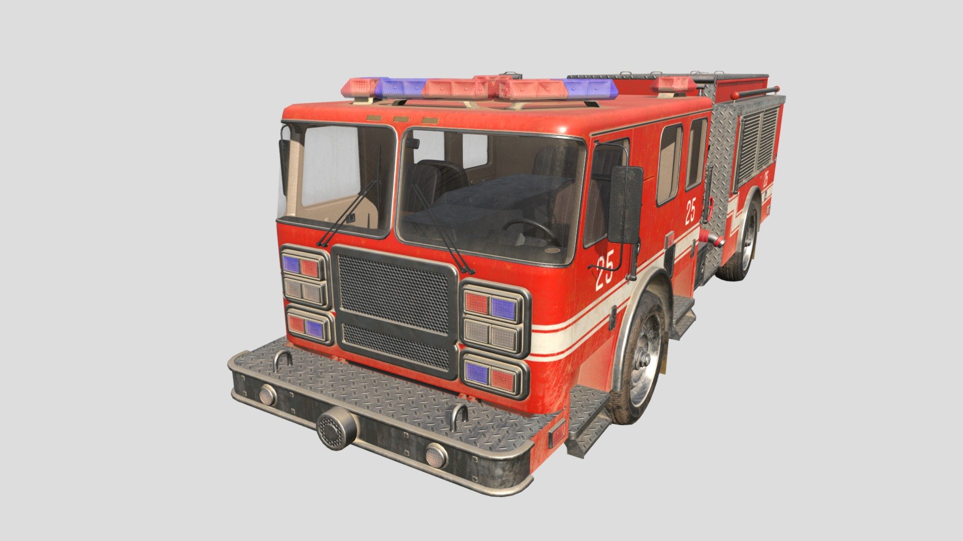 New Fire Truck - 3D model by yijianjun [a2f9927] - Sketchfab