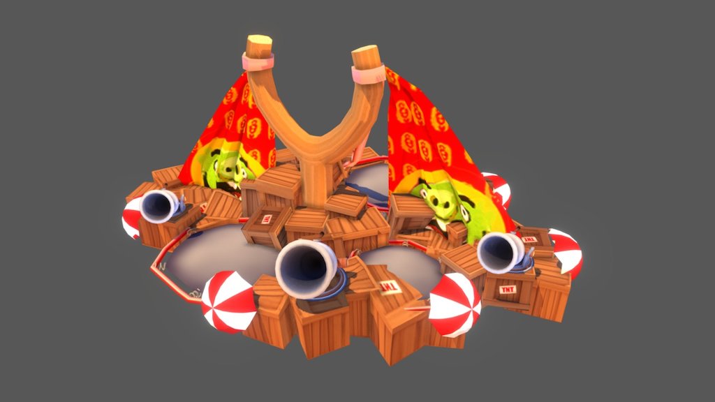 Piggy Raft - 3D model by KerriTargett [a2fac69] - Sketchfab