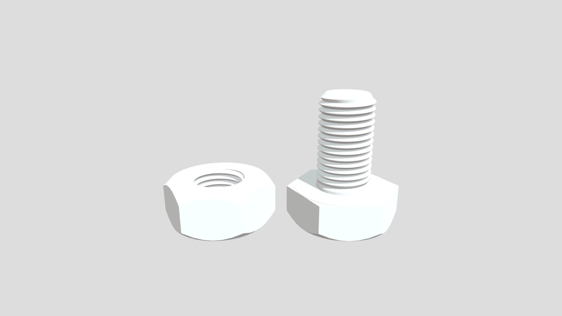 Nut And Bolt - Download Free 3D model by rushisoni [a2fbb6e] - Sketchfab