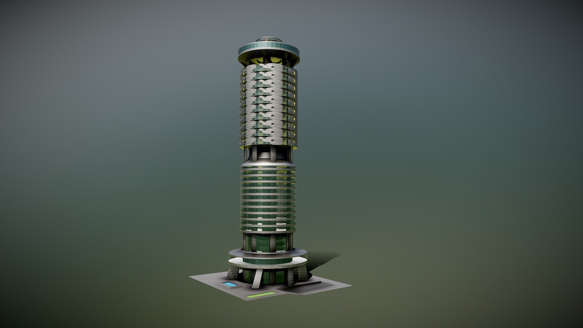 Cylinder Tower - Download Free 3D model by VertaScan [a2fe931] - Sketchfab