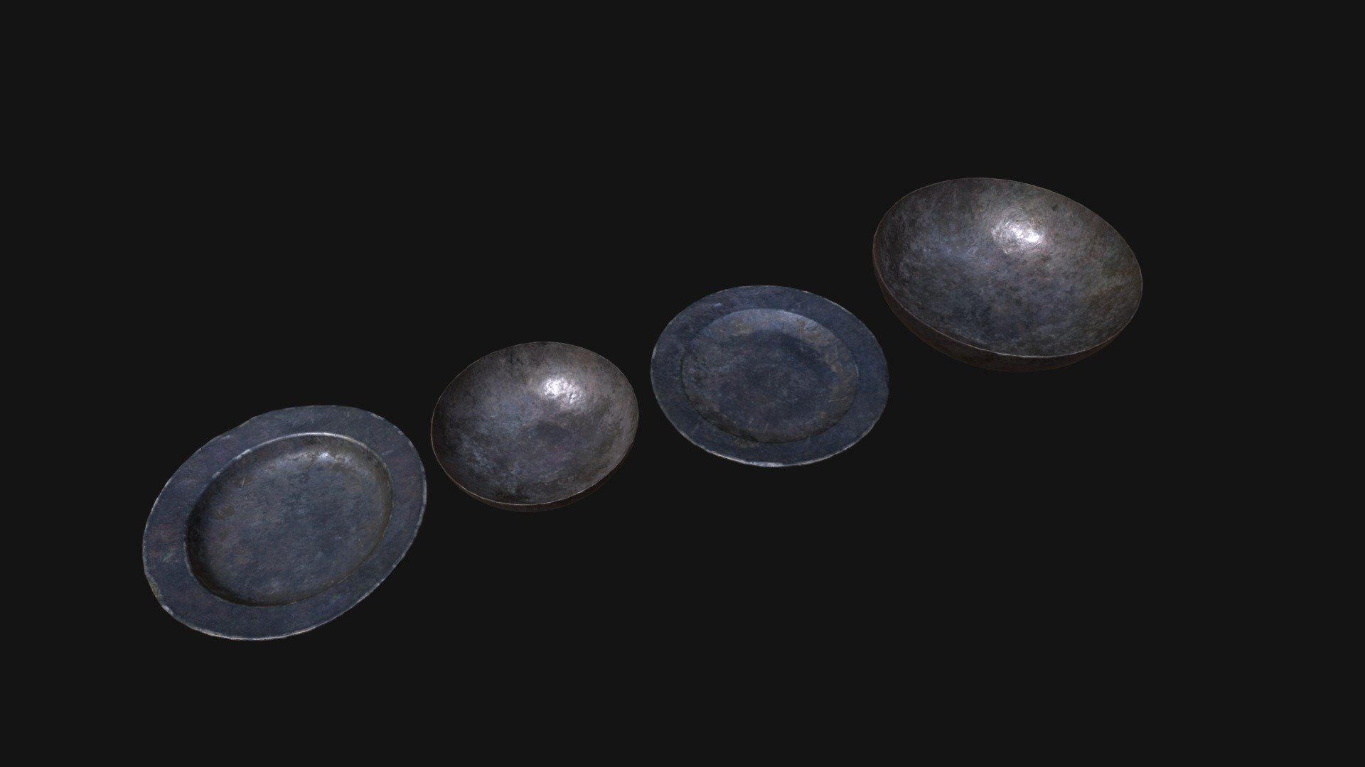 Medieval Iron Dishes Set - Buy Royalty Free 3D model by Clockwork ...