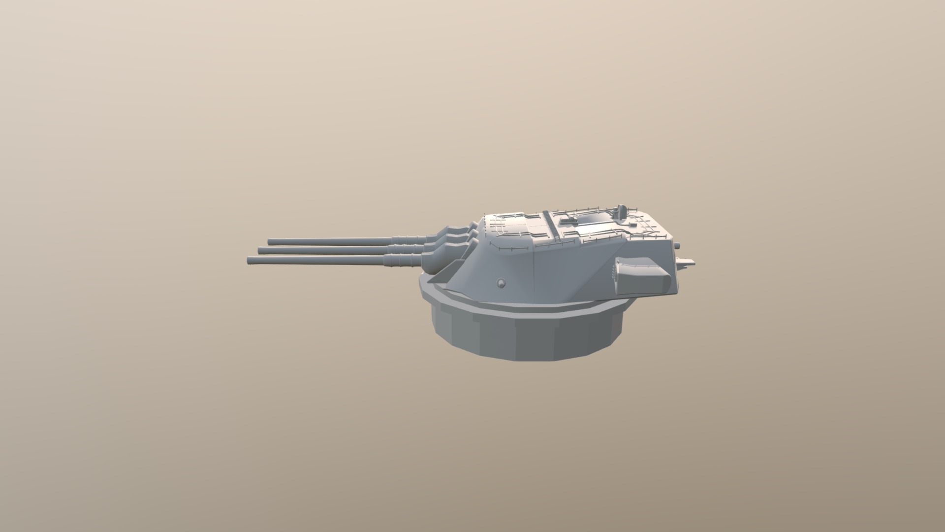 460炮 - 3D model by 艾泽拉斯火车王 (@1045448126) [a307680] - Sketchfab