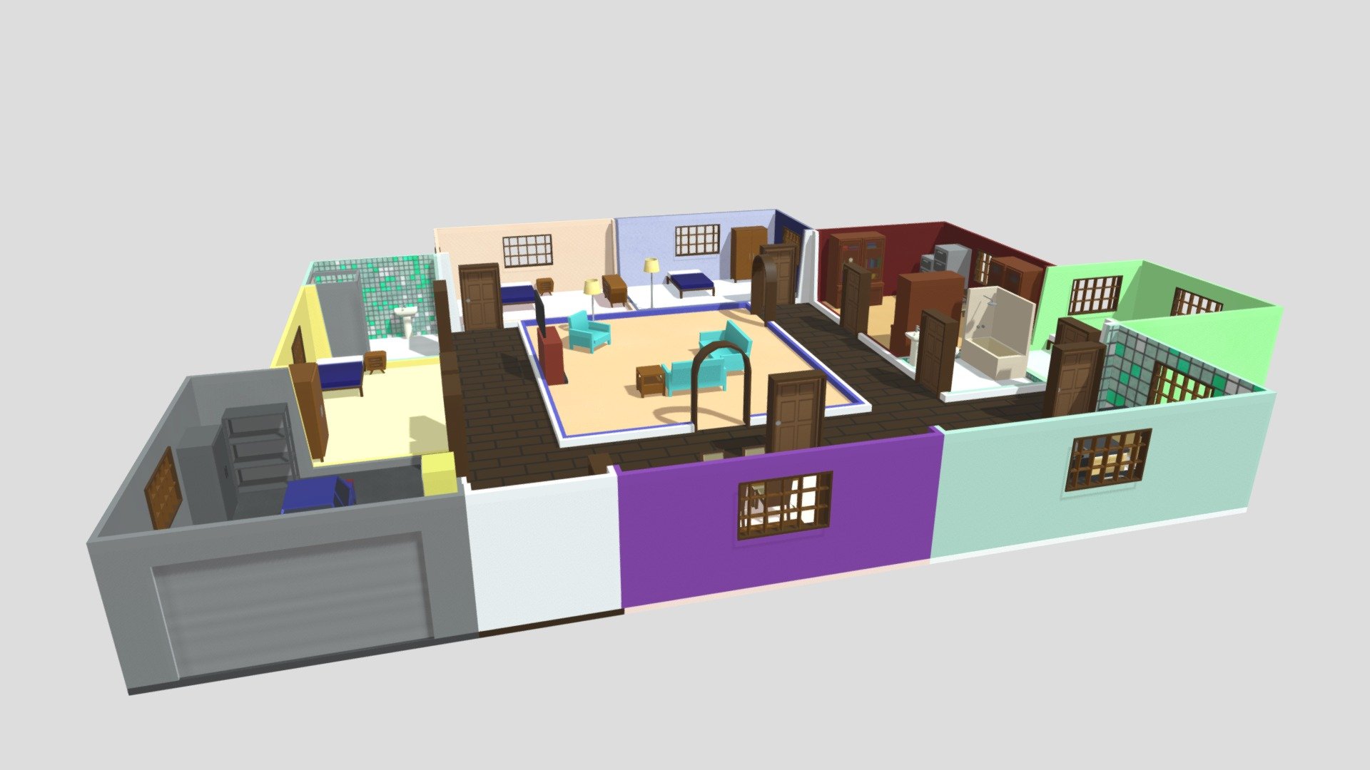 3D Low Poly House - 3D model by Olívia Teixeira (@oliviateixeiracs ...