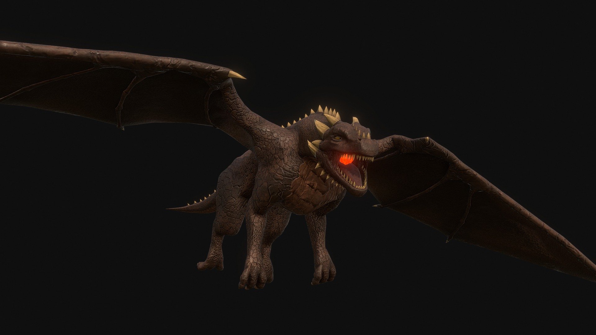 Forest Dark Brown Dragon - 3D model by nick021320 (@nick02145) [a30a799 ...