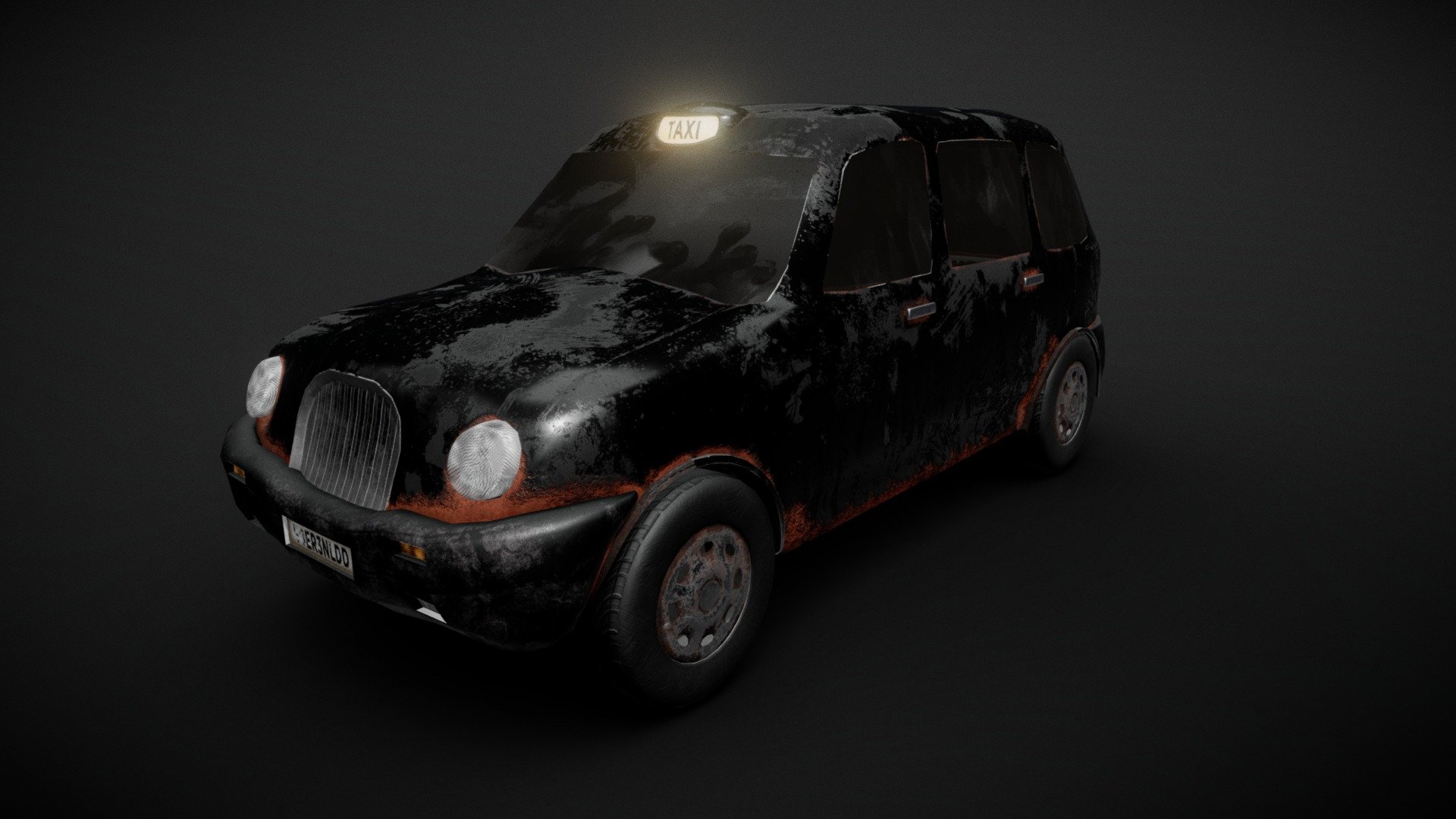 Rusted old taxi - Download Free 3D model by Sousinho [a31187a] - Sketchfab