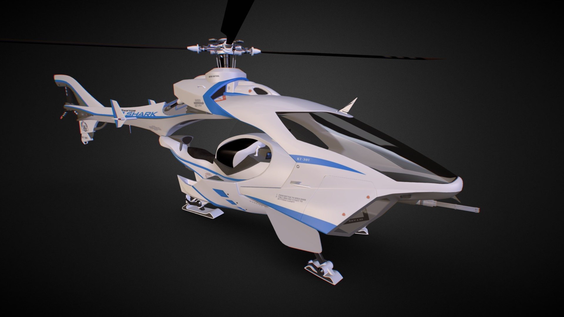 R-shark - 3D model by Matthieu RUBIO (@matthieu_rubio) [a316bbd ...