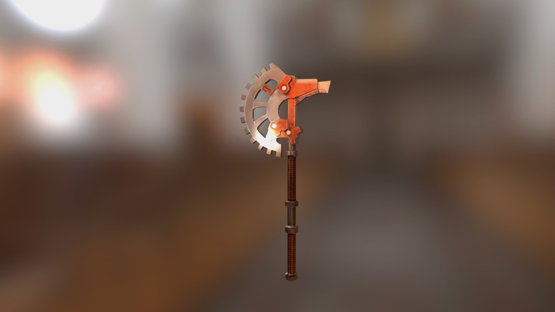 Steampunk Gear Axe - 3D model by svila [a316e1f] - Sketchfab