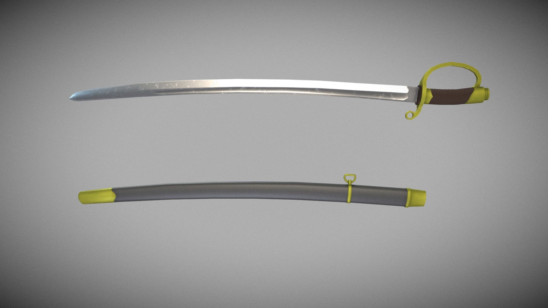 Russian soldier Shashka saber sample 1881 - Download Free 3D model by ...