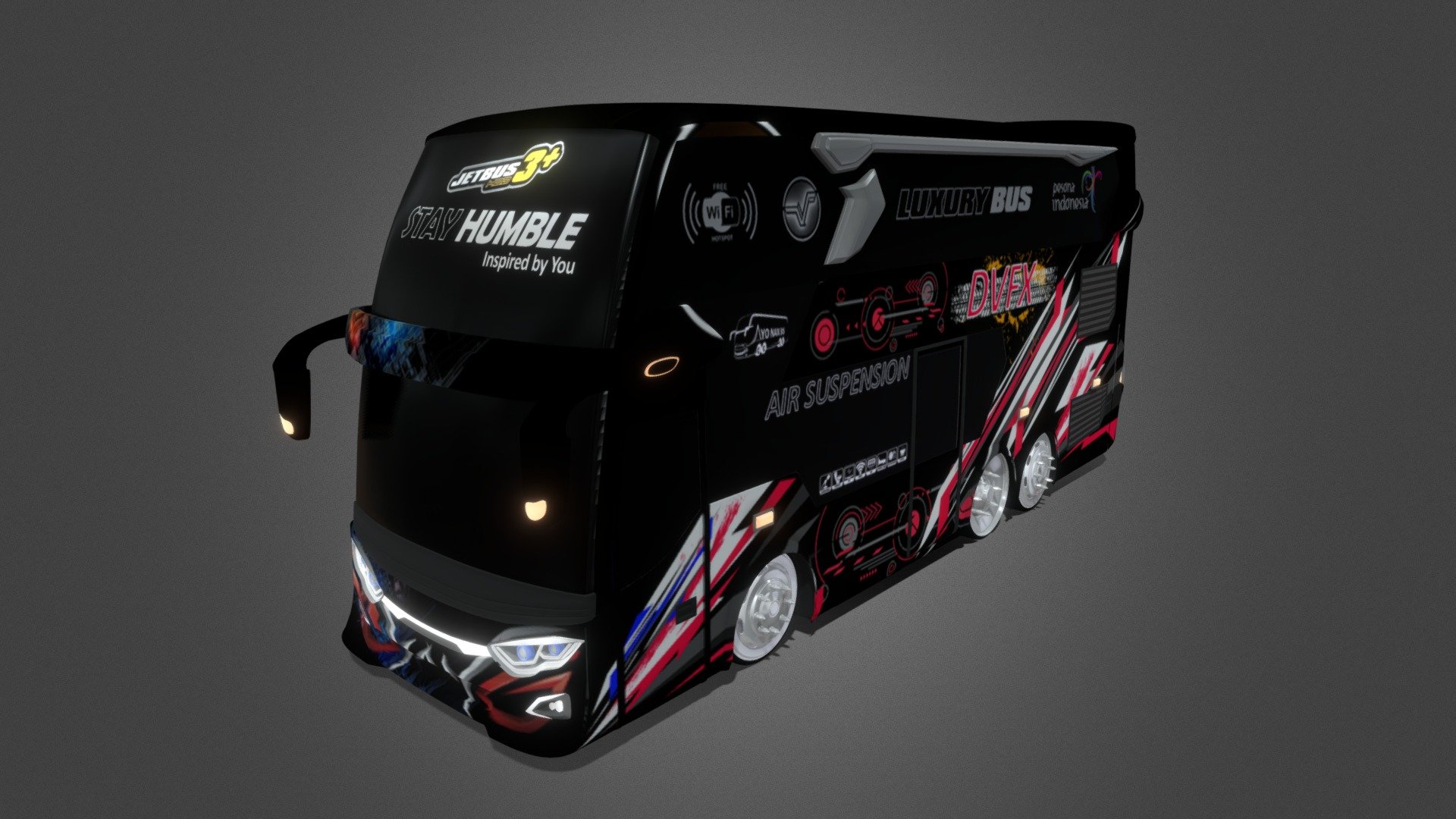 Chibi Indonesia Bus - DVFX - 3D model by dikainst [a3178e5] - Sketchfab