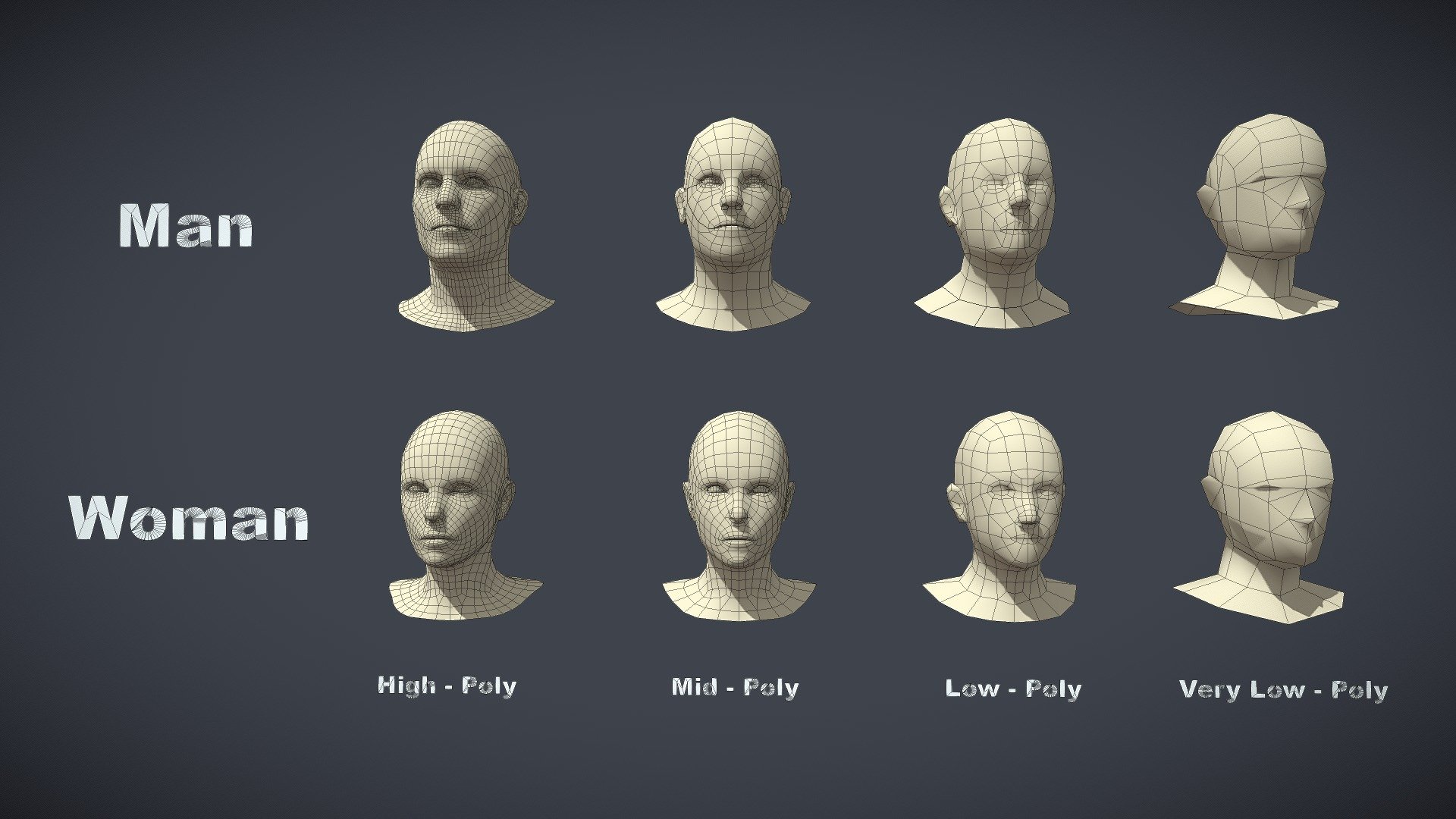 Base Mesh Pack - Head - Buy Royalty Free 3D model by PolyOne Studio ...